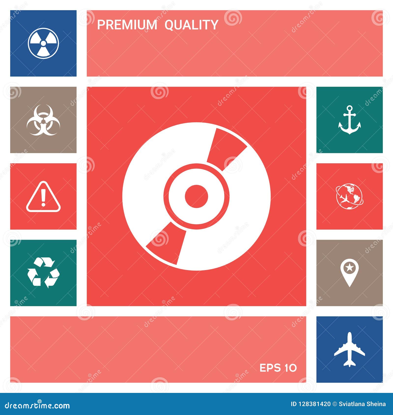 CD, DVD Symbol Icon . Elements for Your Design Stock Vector ...