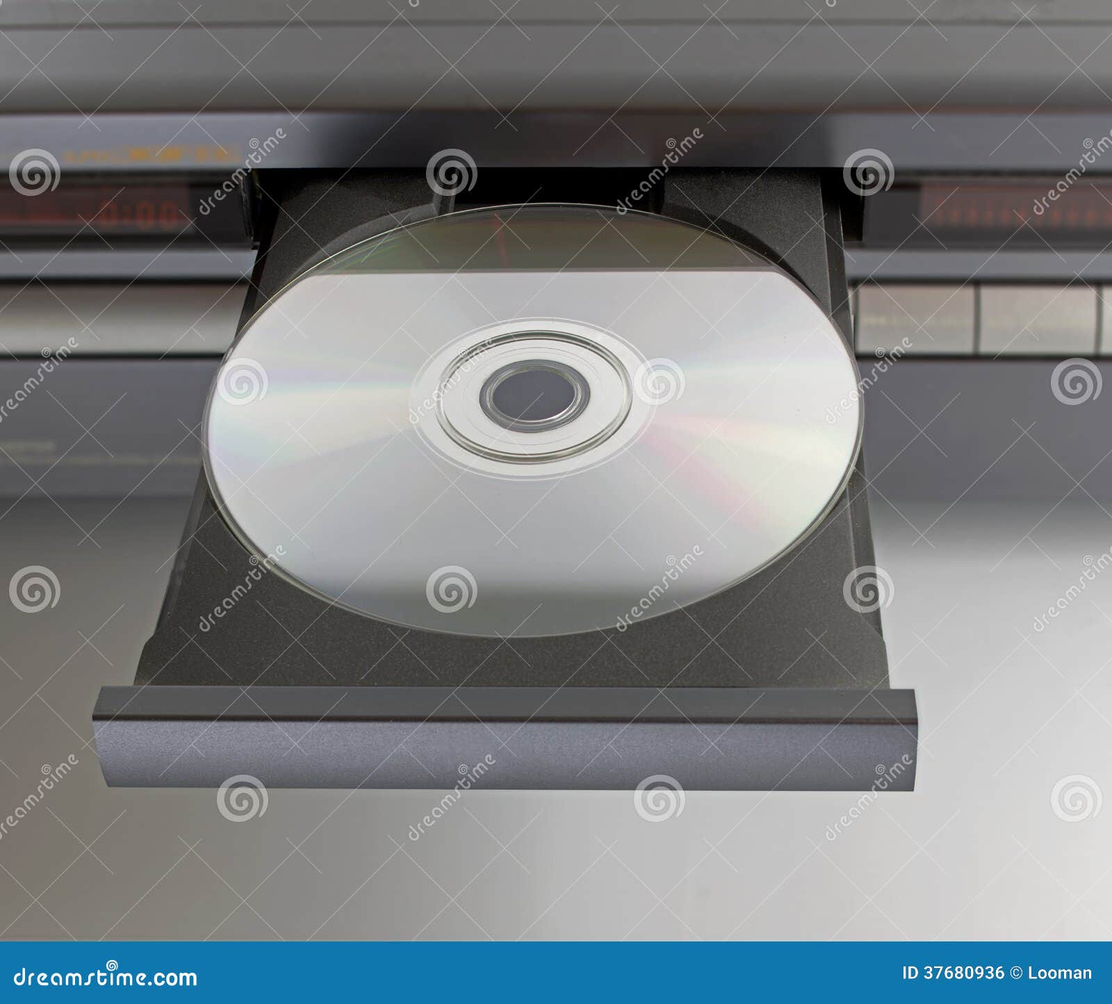 Cd dvd in tray stock photo. Image of hdtv, electronics - 37680936