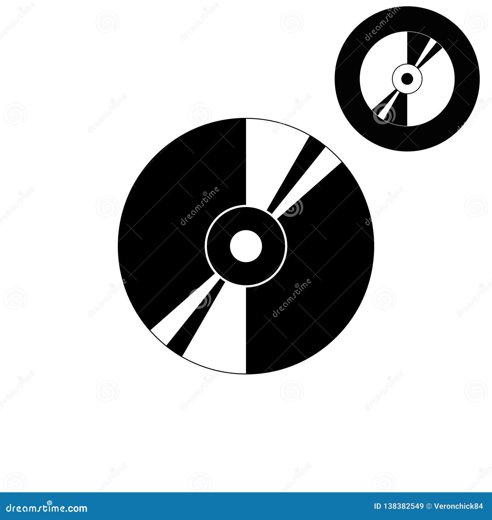 CD or DVD - White Vector Icon Stock Vector - Illustration of symbol ...