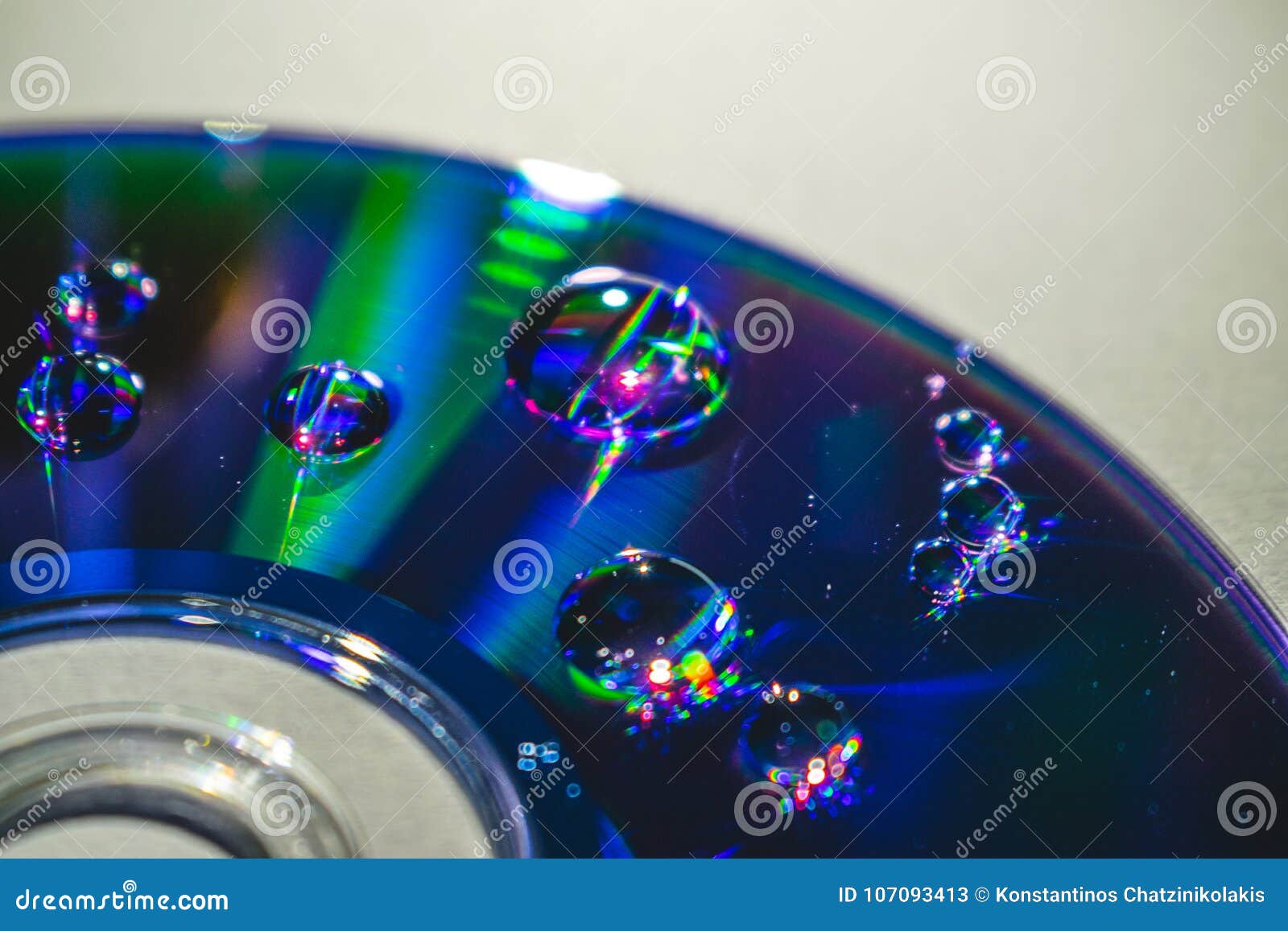 CD DVD with WATER DROPS stock image. Image of circle - 107093413
