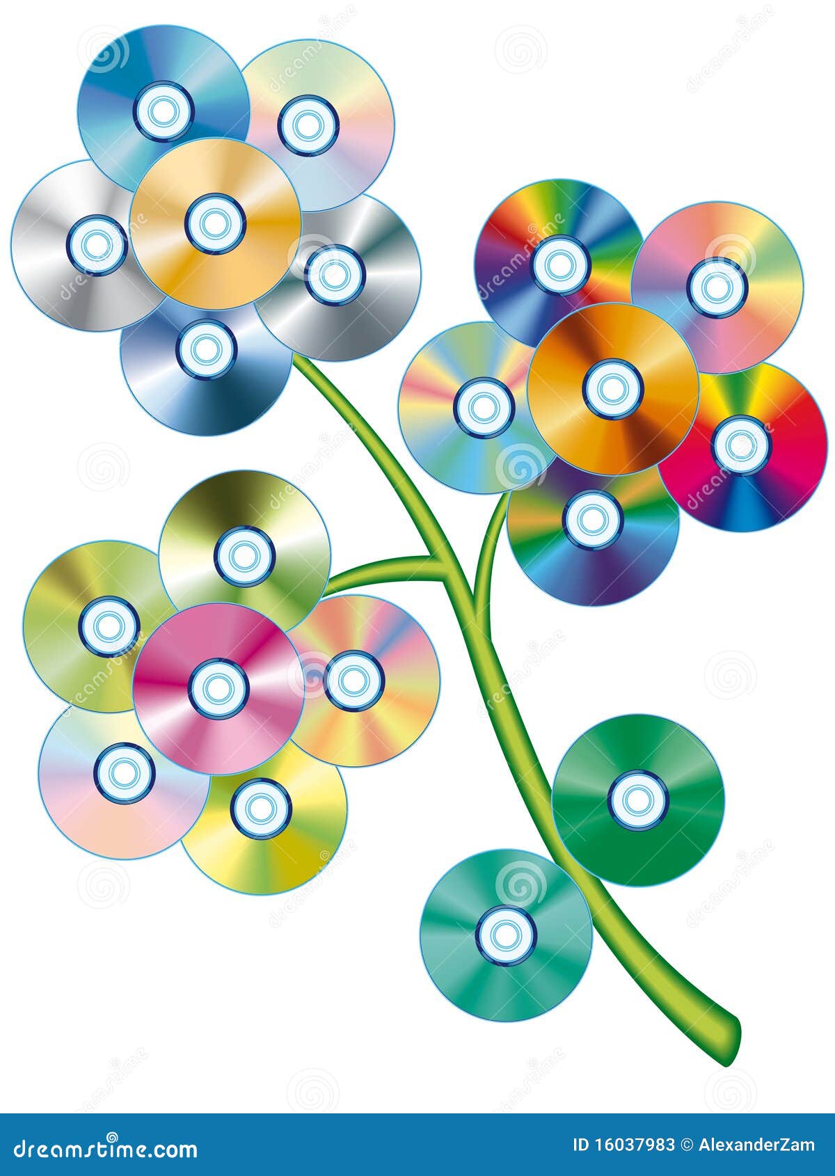 CD Flower stock vector. Illustration of optical, medium - 16037983