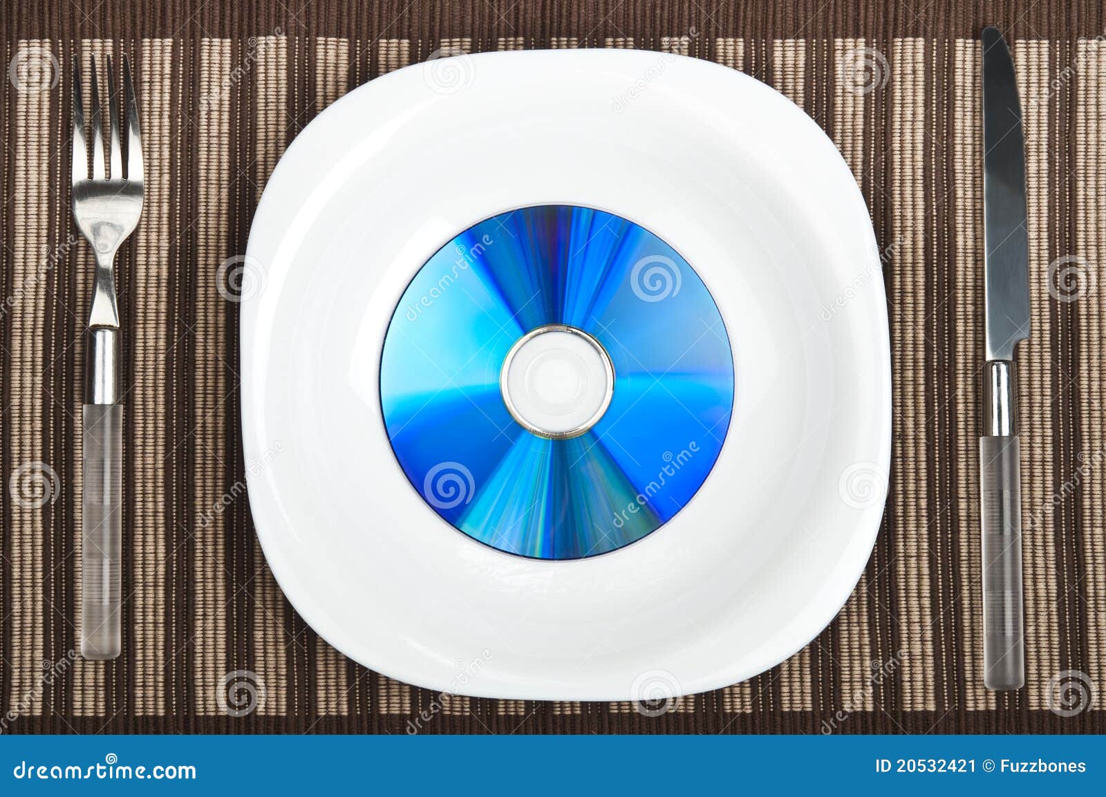 Cd on food plate stock image. Image of service, storage - 20532421