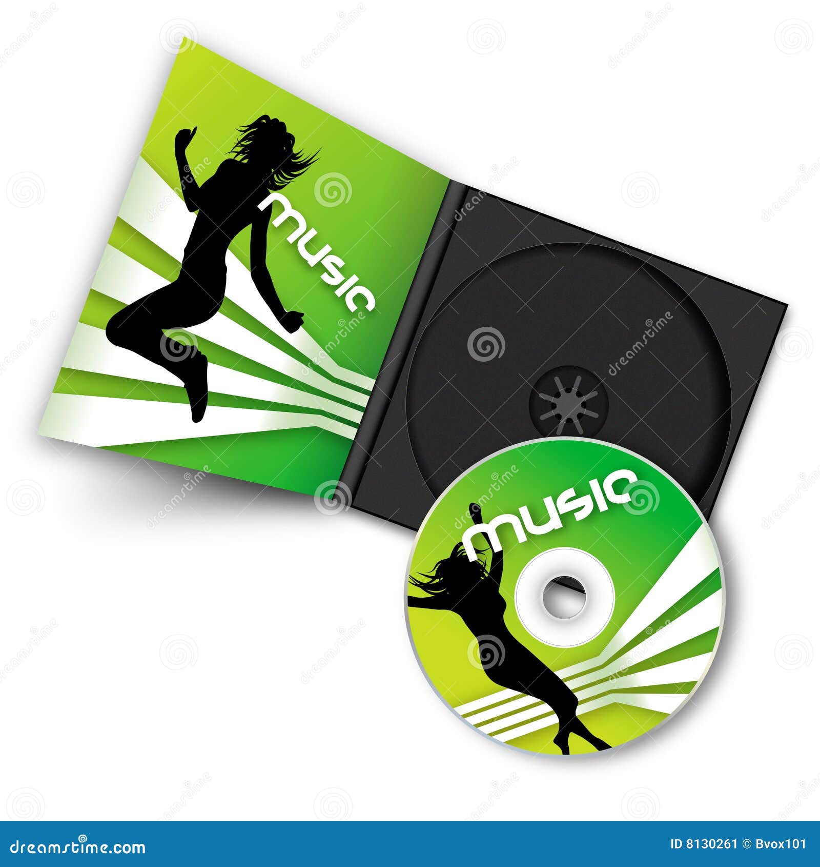 Cd green stock illustration. Illustration of rock, music - 8130261