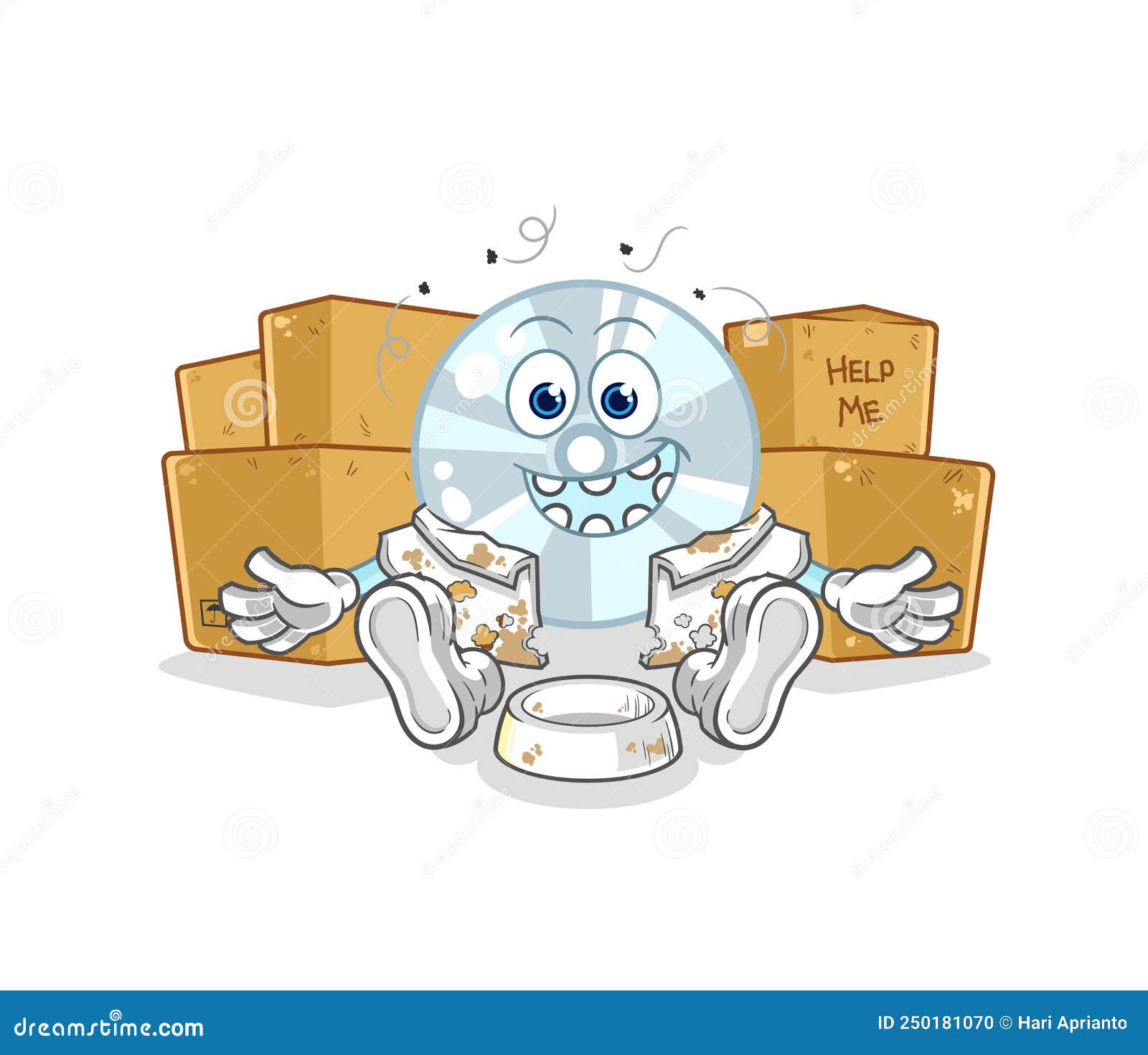 Homeless Emoticon Cartoon Vector | CartoonDealer.com #141585055