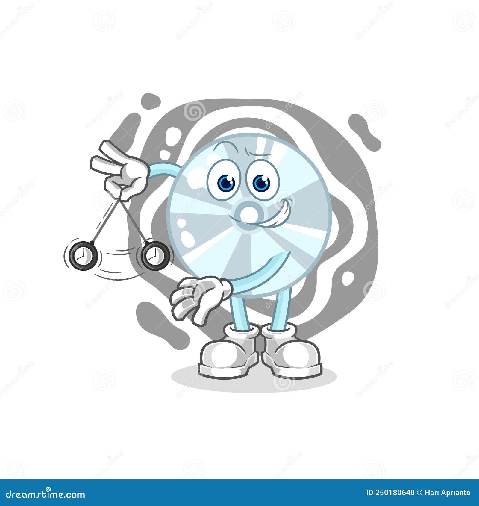 CD Hypnotizing Cartoon. Cartoon Mascot Vector Stock Vector ...