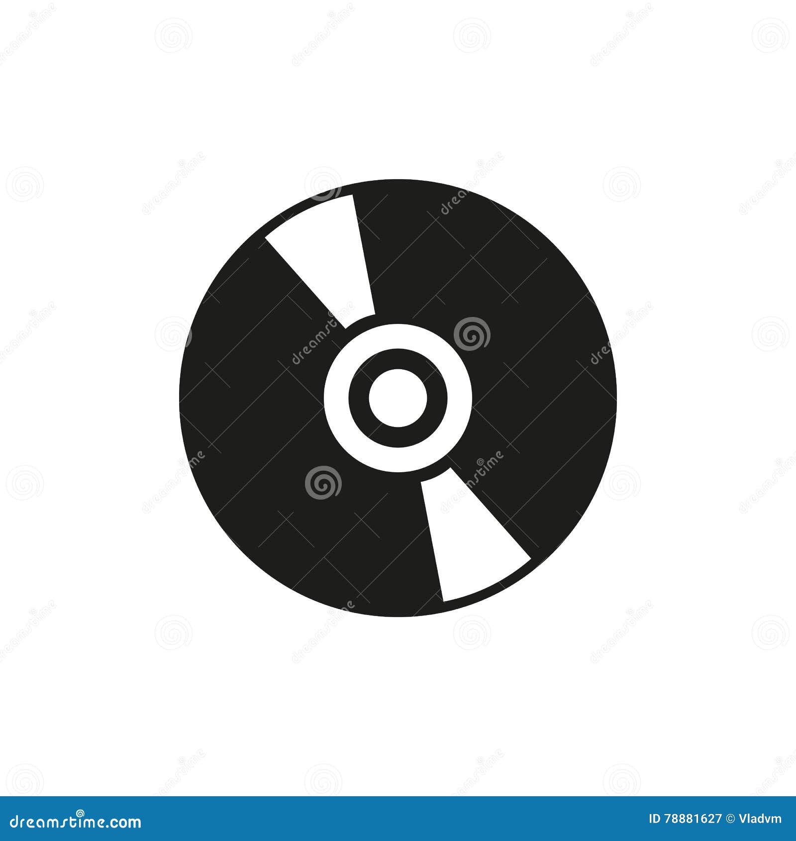 The Cd Icon. Compact Disk Symbol Stock Vector - Illustration of mark ...