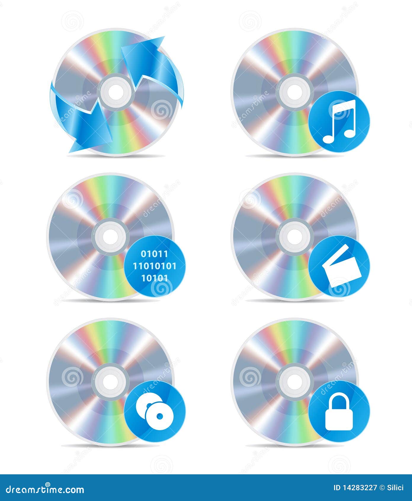 CD icon set 3 stock vector. Illustration of information - 14283227