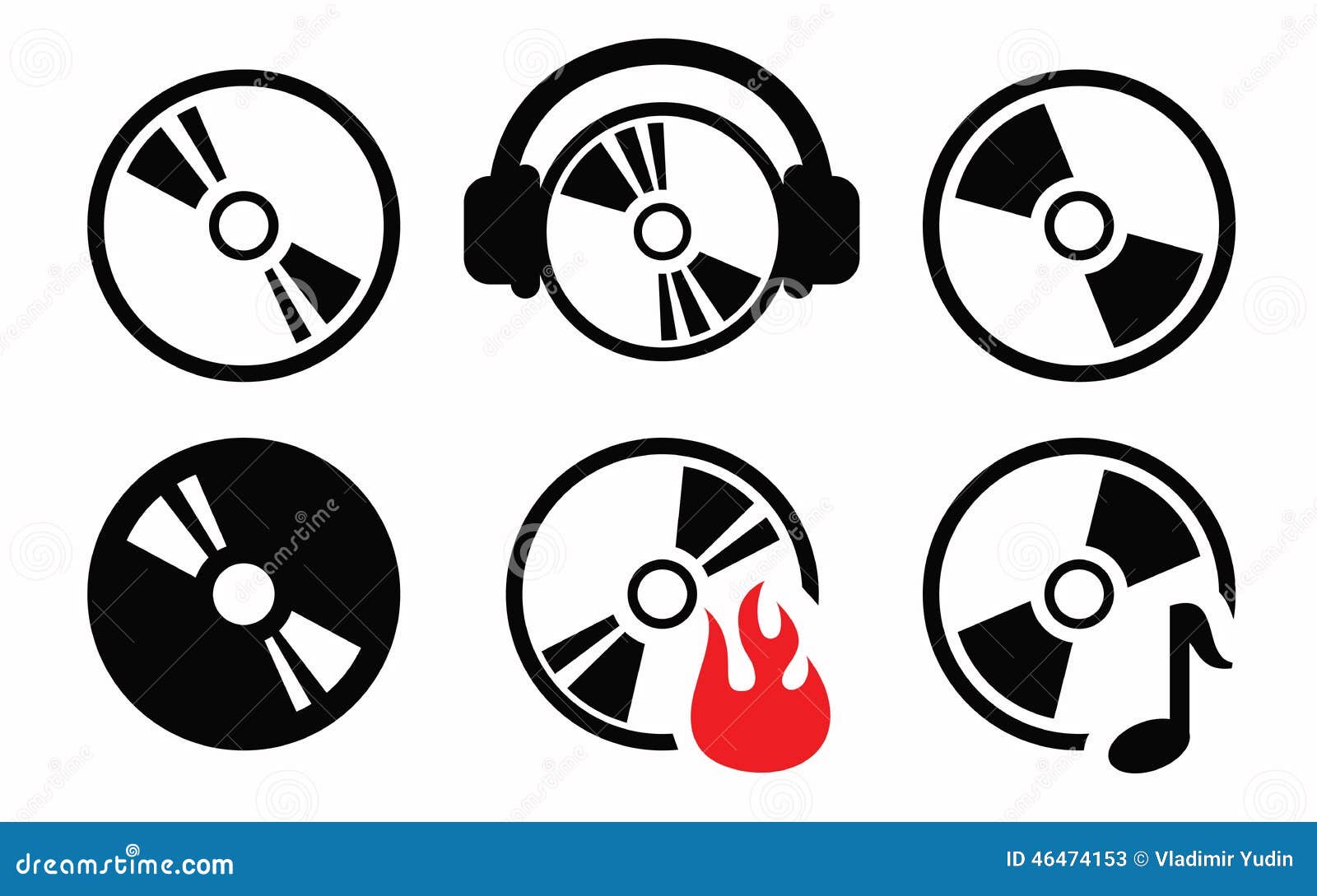 Cd icon stock vector. Illustration of digital, copy, simple - 46474153