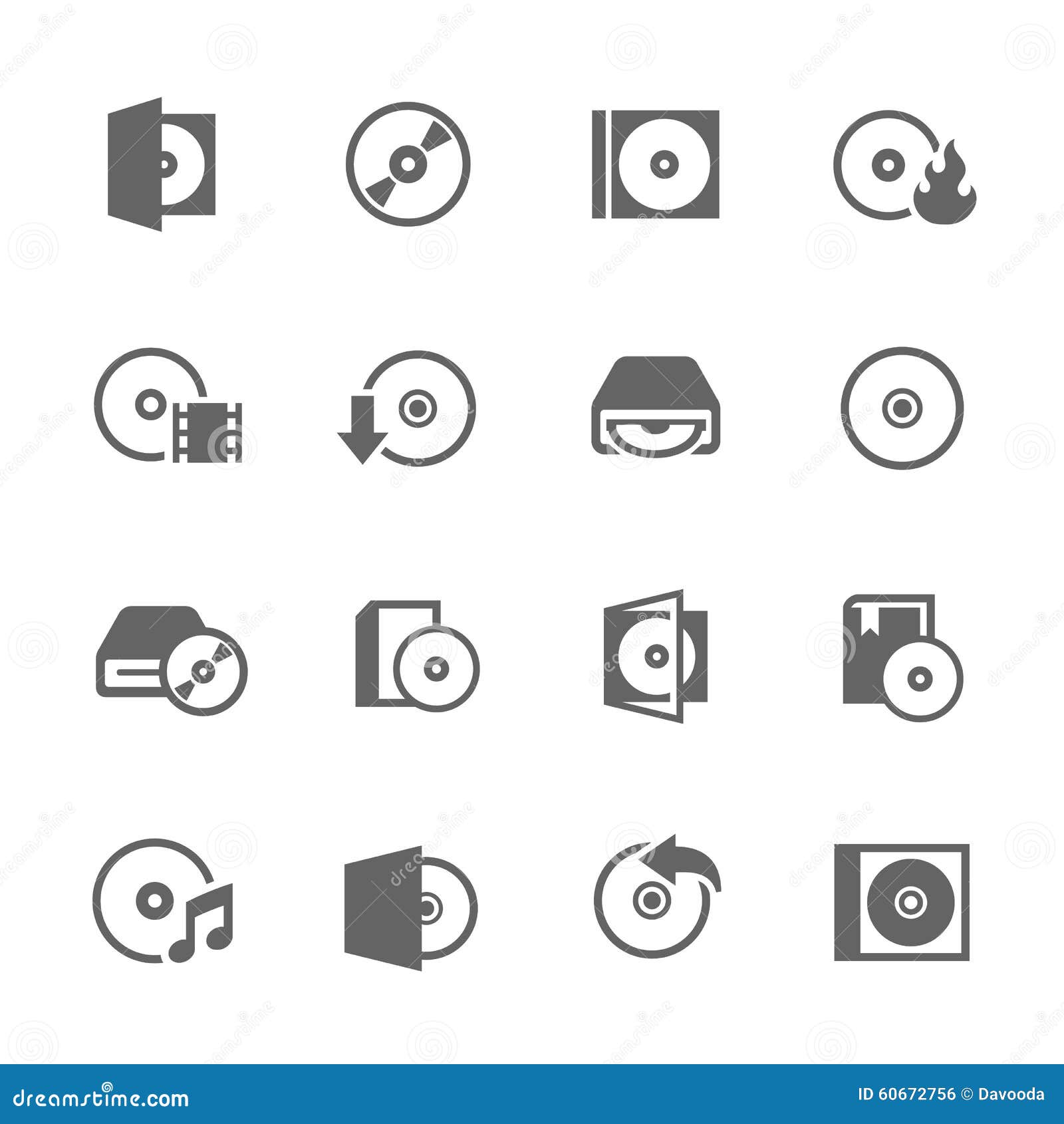 CD Icons stock illustration. Illustration of disk, burn - 60672756