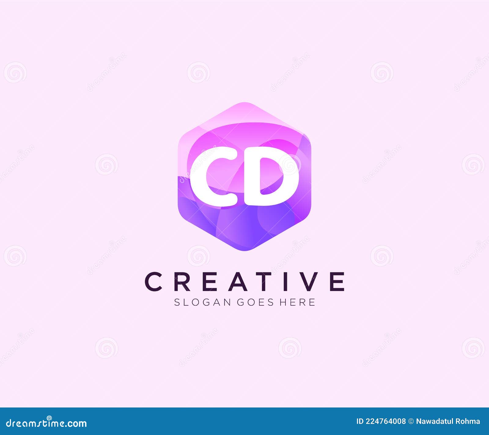 CD Initial Logo with Colorful Hexagon Modern Business Alphabet Logo ...