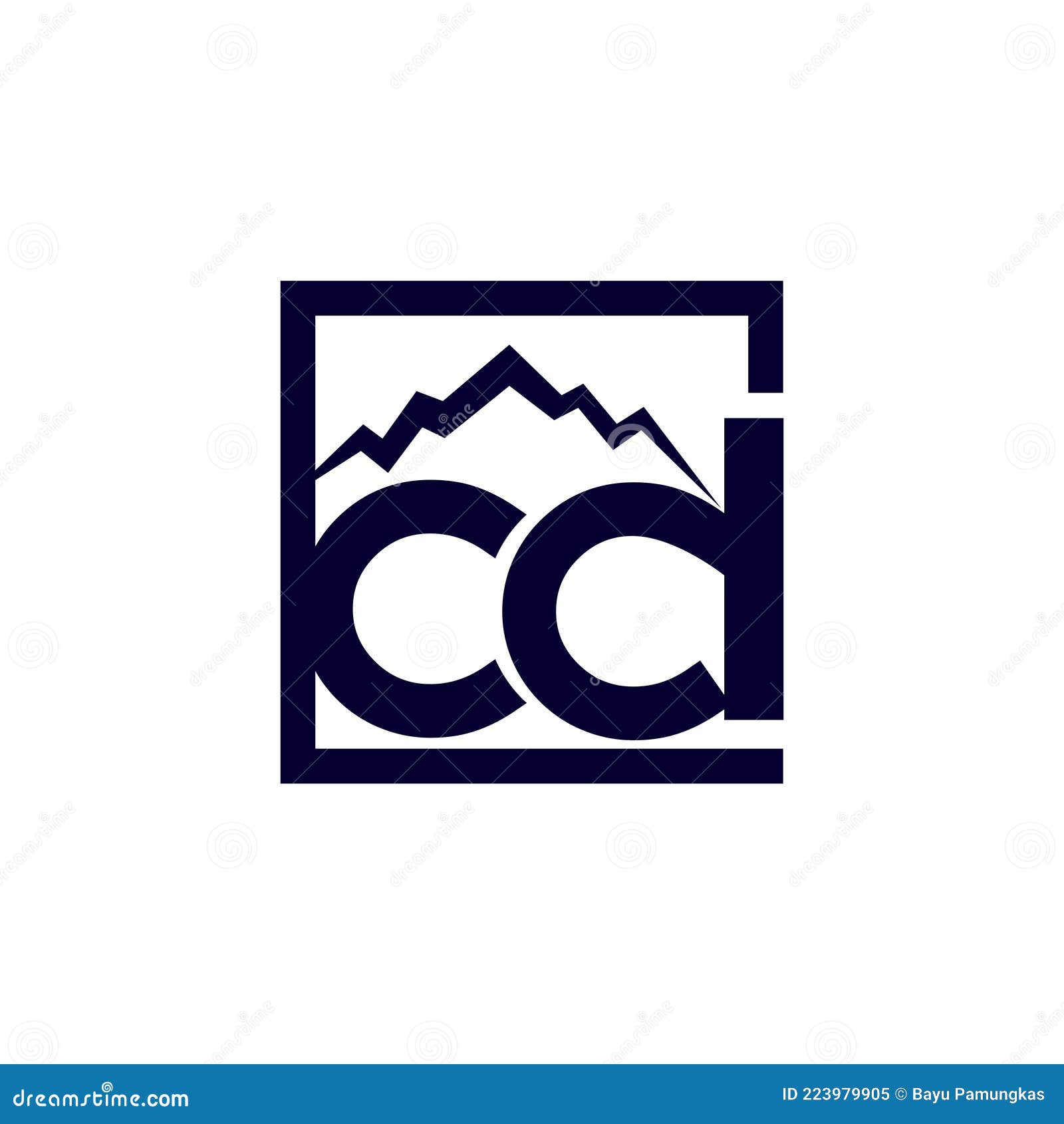 CD Initial with Mount Vector Logo Element. CD Initial Design Collection ...