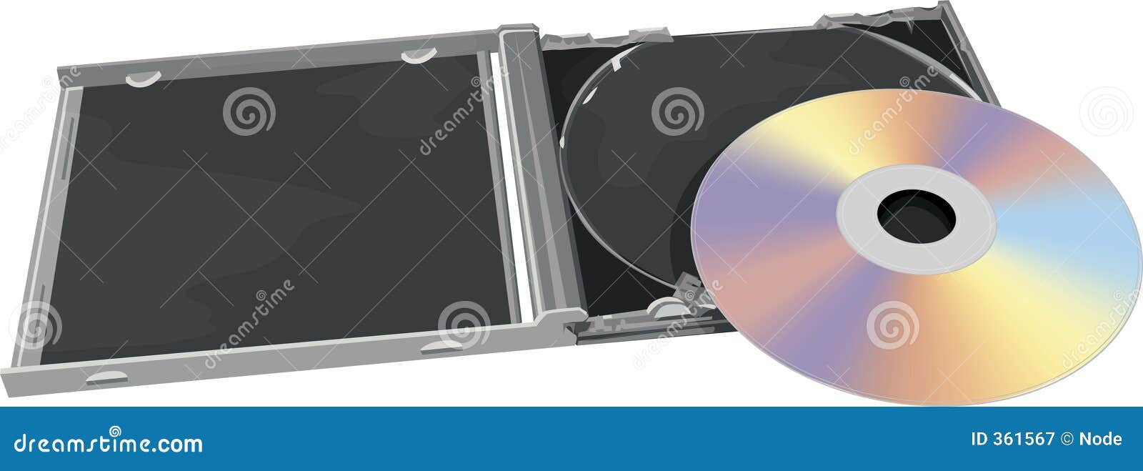 CD and jewel case stock illustration. Illustration of circle - 361567