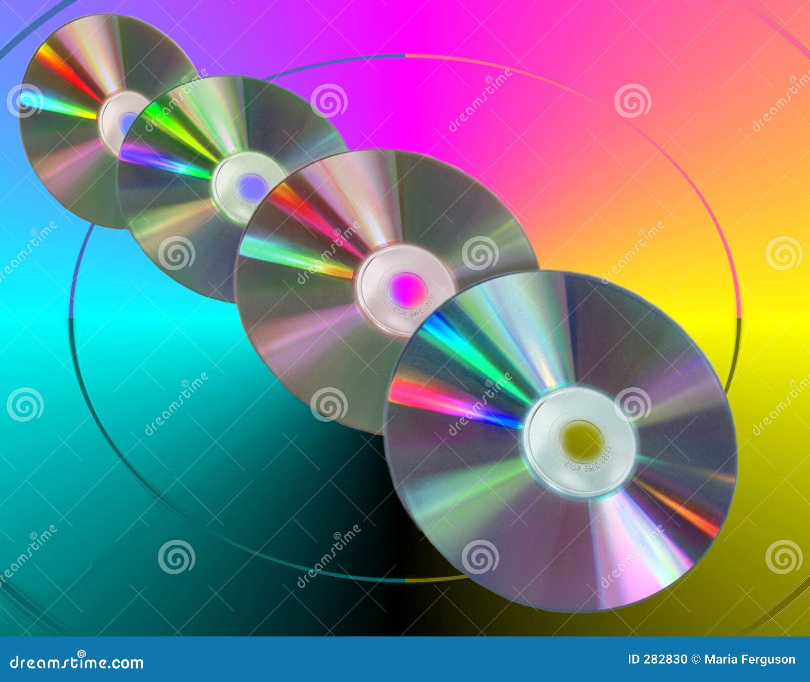 CD Kleuren stock illustratie. Illustration of media, technologie - 282830
