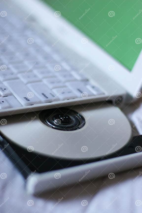 CD in Laptop stock image. Image of tech, processor, drive - 241891