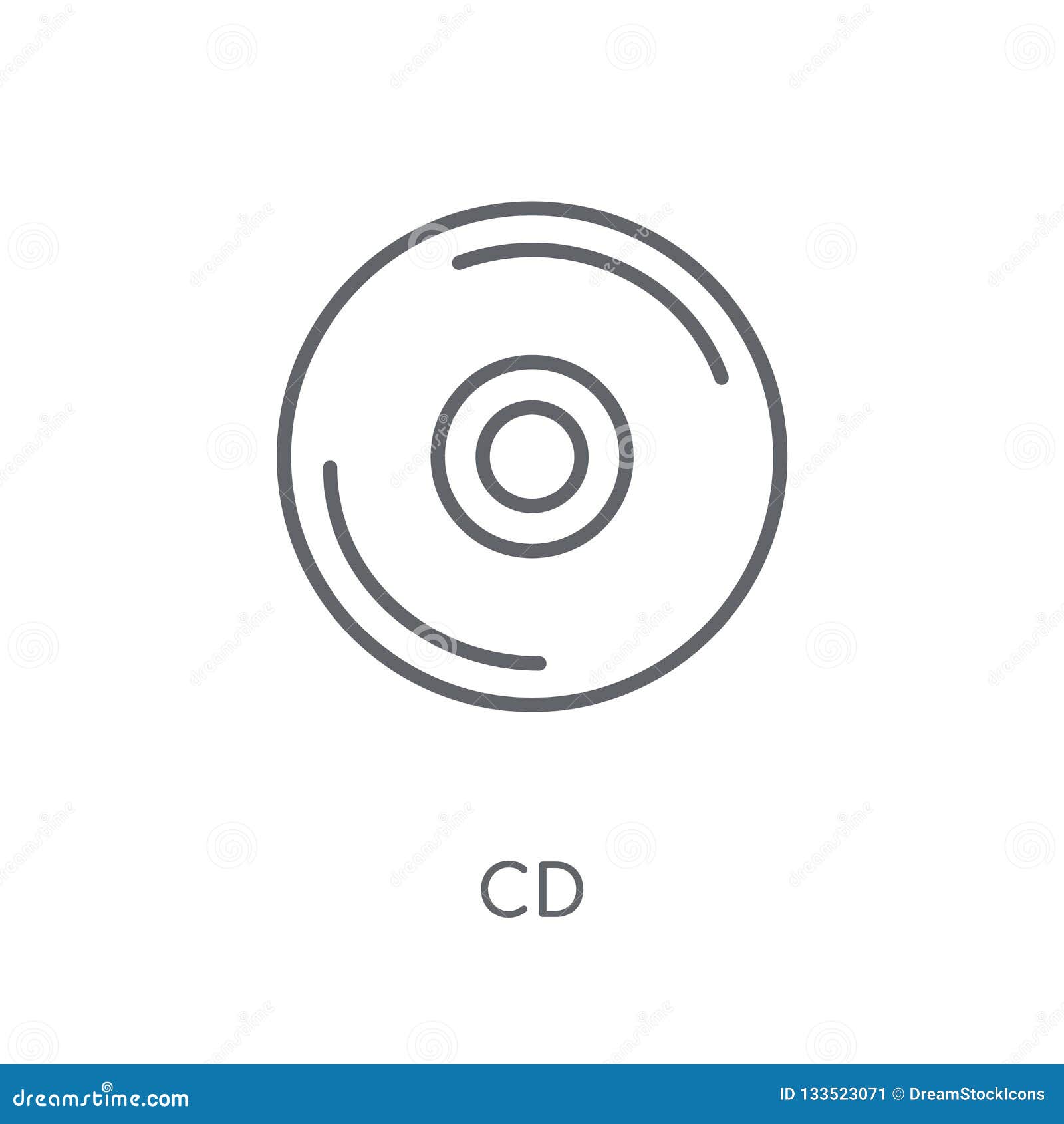 Cd Linear Icon. Modern Outline Cd Logo Concept on White Backgrou Stock ...