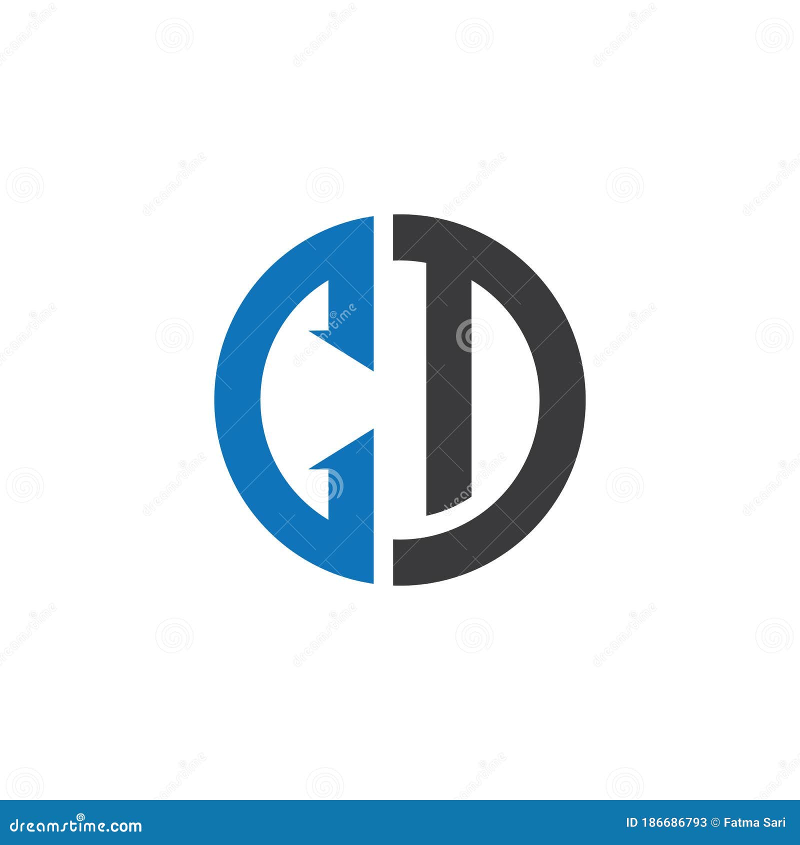 CD Logo Vector Icon Illustration Stock Vector - Illustration of data ...