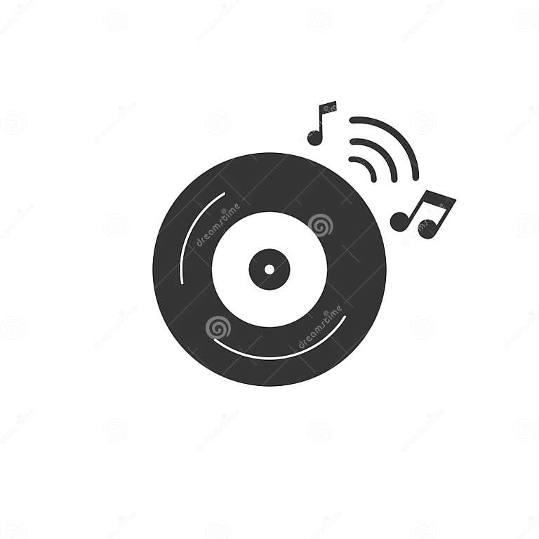 CD Music Icon in Flat Style. Vector Illustration Stock Vector ...