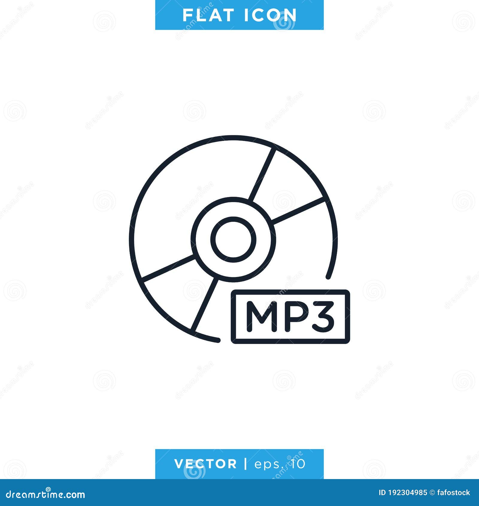 CD Music Icon Vector Logo Design Template. Stock Vector - Illustration ...
