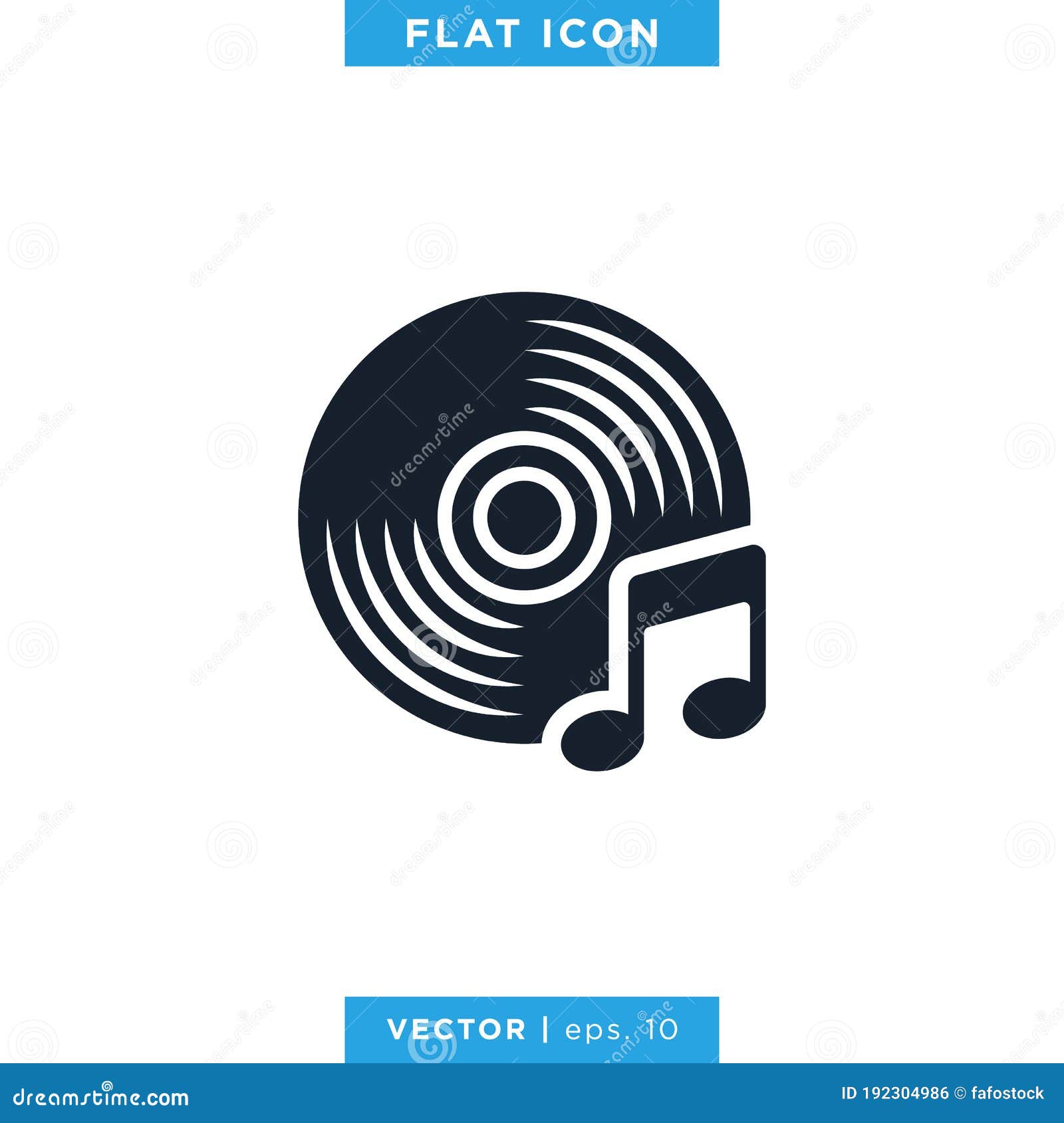 CD Music Icon Vector Logo Design Template. Stock Vector - Illustration ...