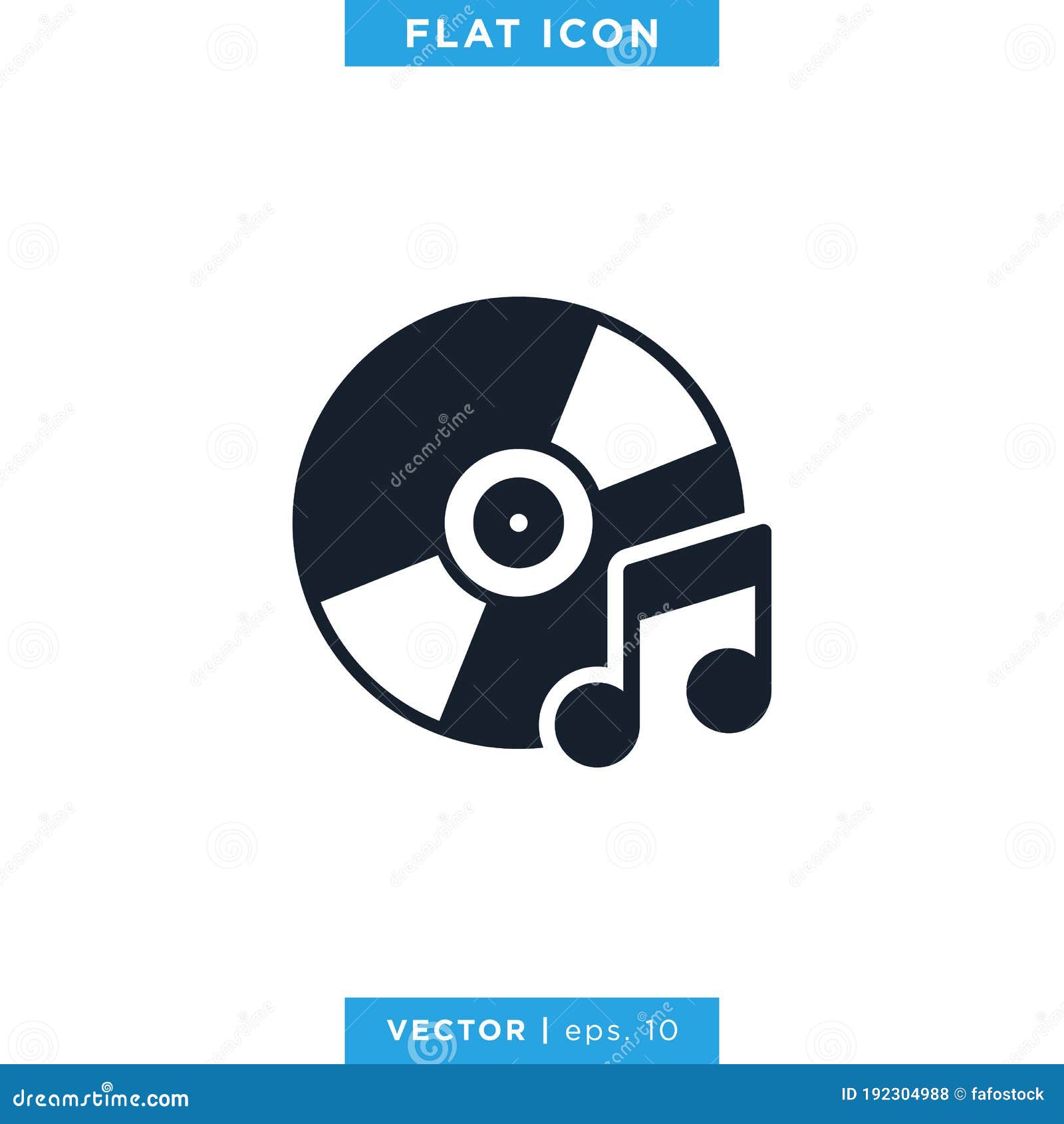 CD Music Icon Vector Logo Design Template. Stock Vector - Illustration ...