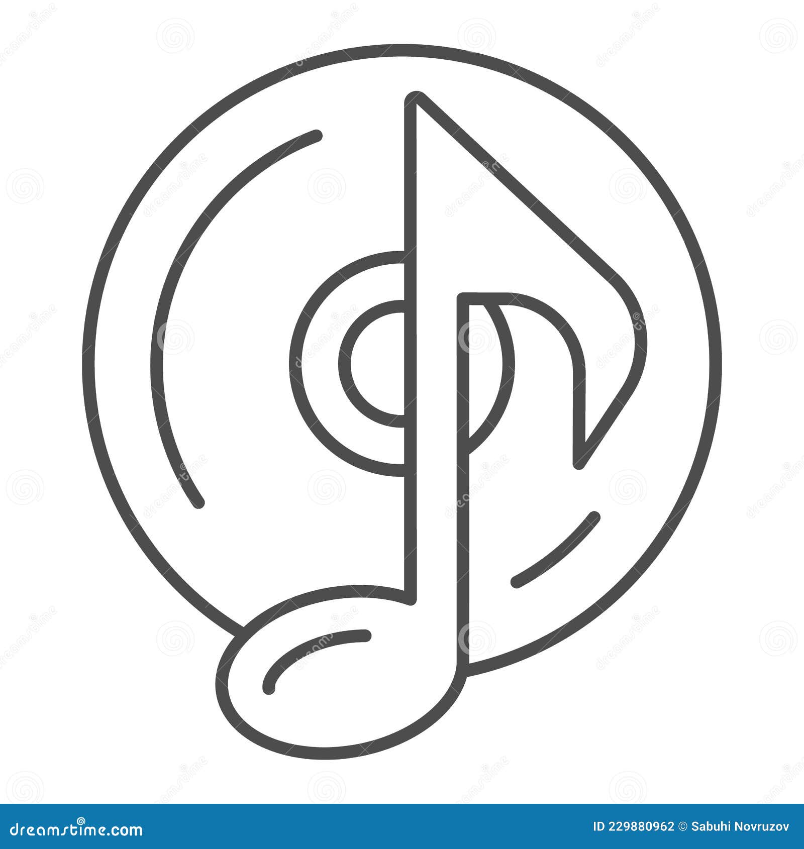 CD with Musical Note Solid Icon, Sound Design Concept, Musical Note on ...