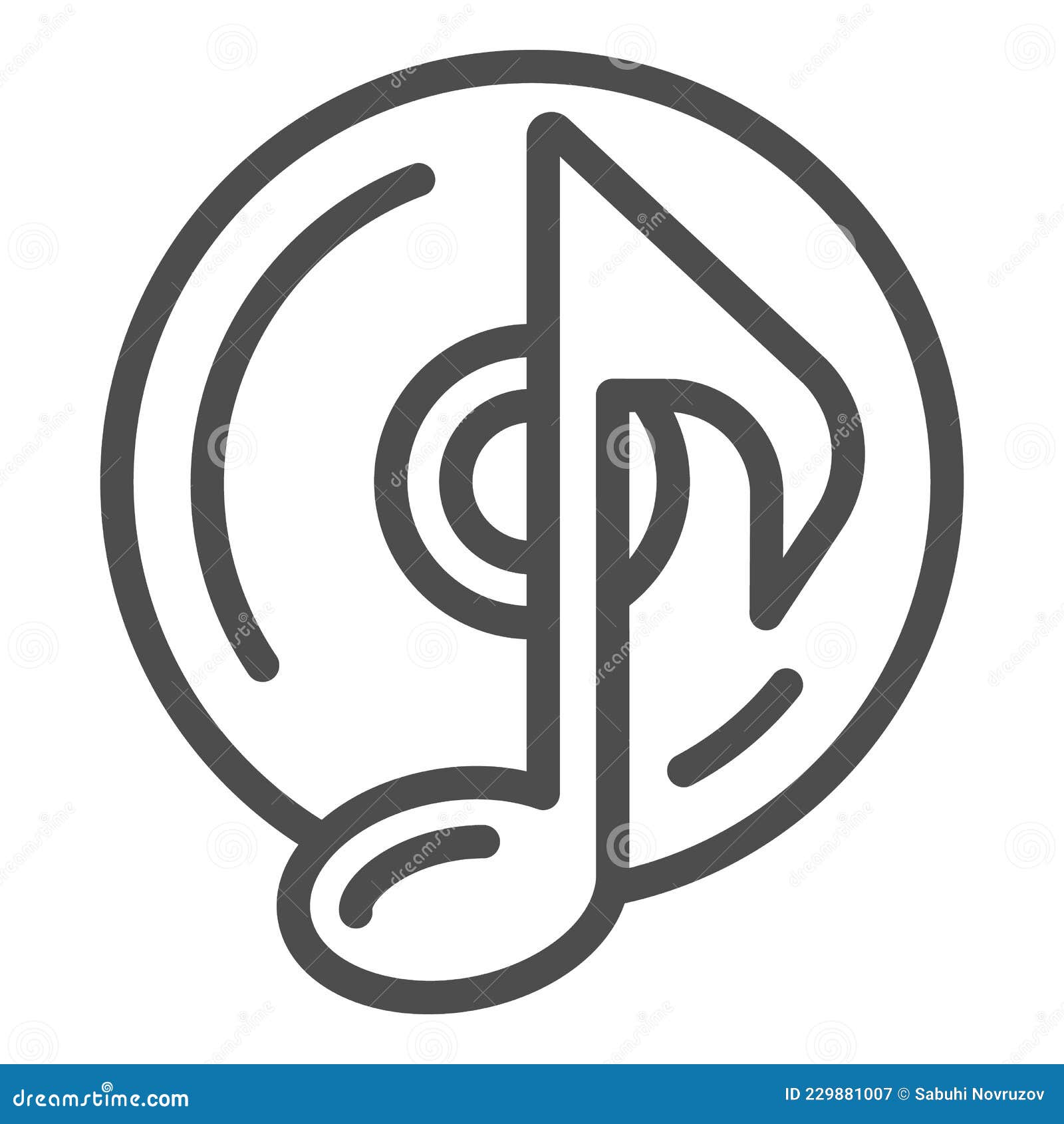 CD with Musical Note Solid Icon, Sound Design Concept, Musical Note on ...