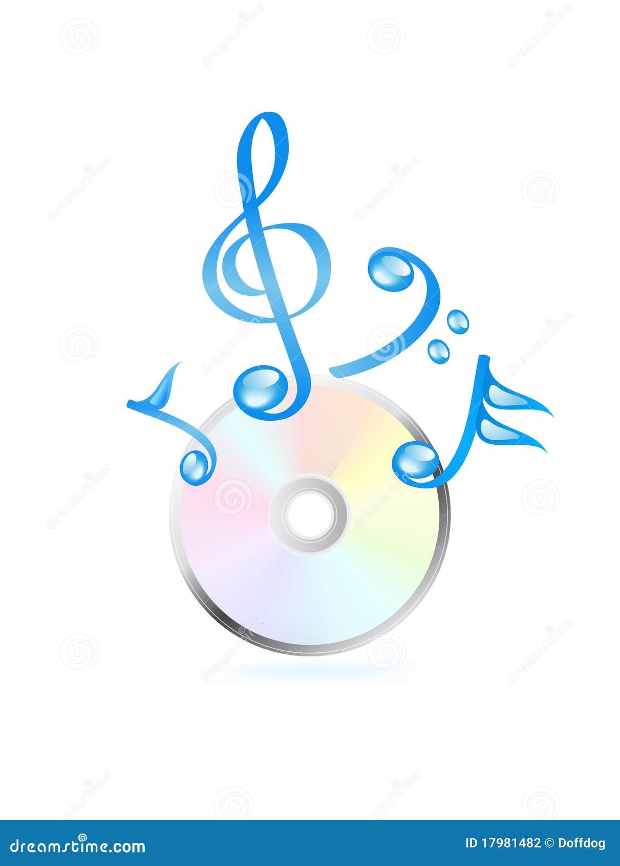 CD with musical notes stock vector. Illustration of disk - 17981482