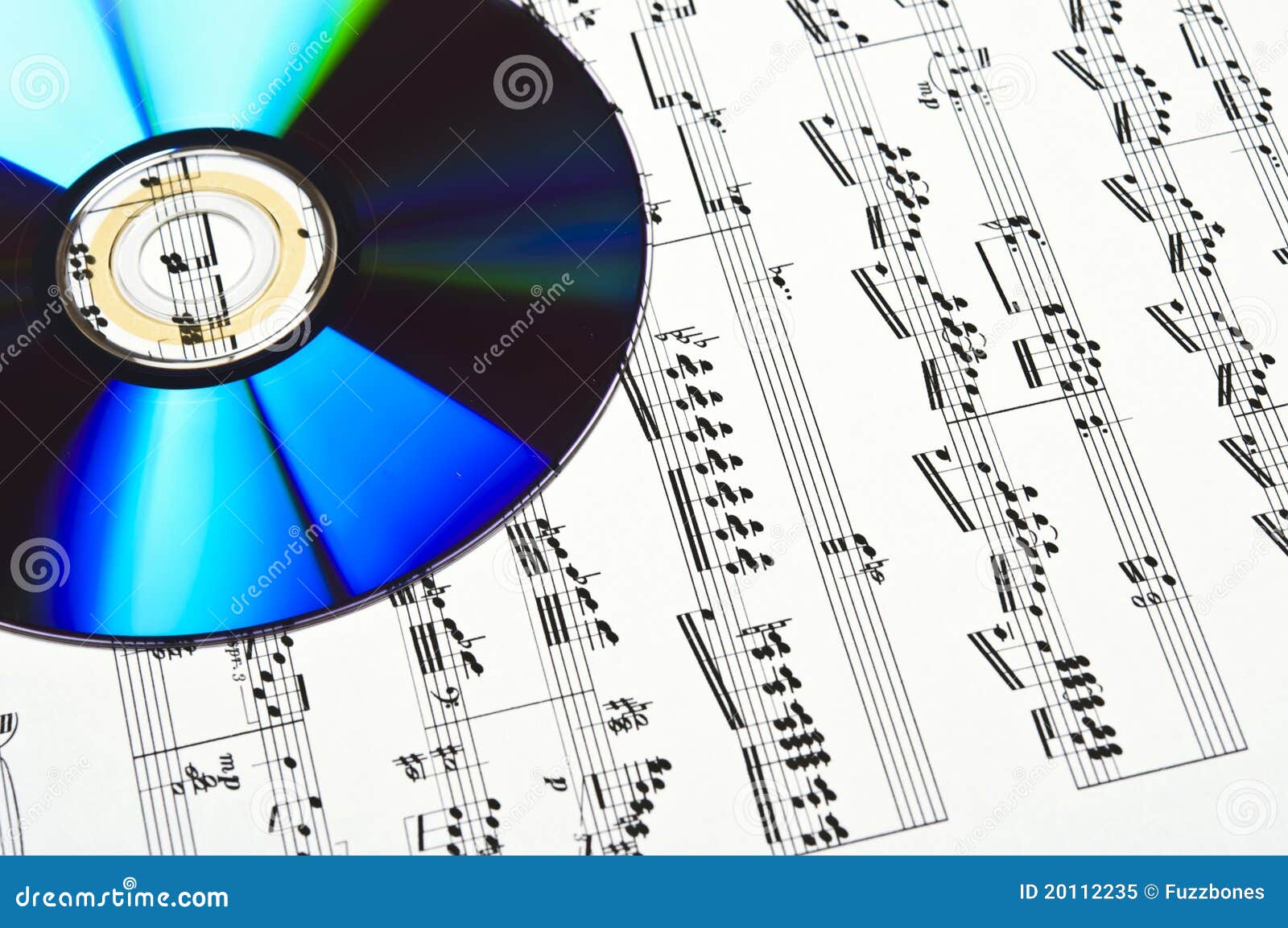 Cd and musical score stock image. Image of musician, music - 20112235