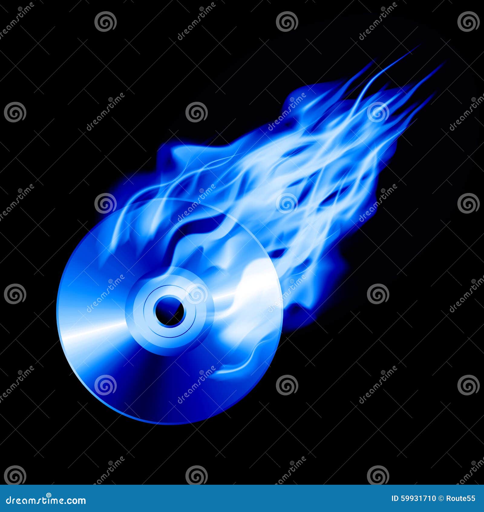 CD no fogo ilustração do vetor. Ilustração de disco, digital - 59931710