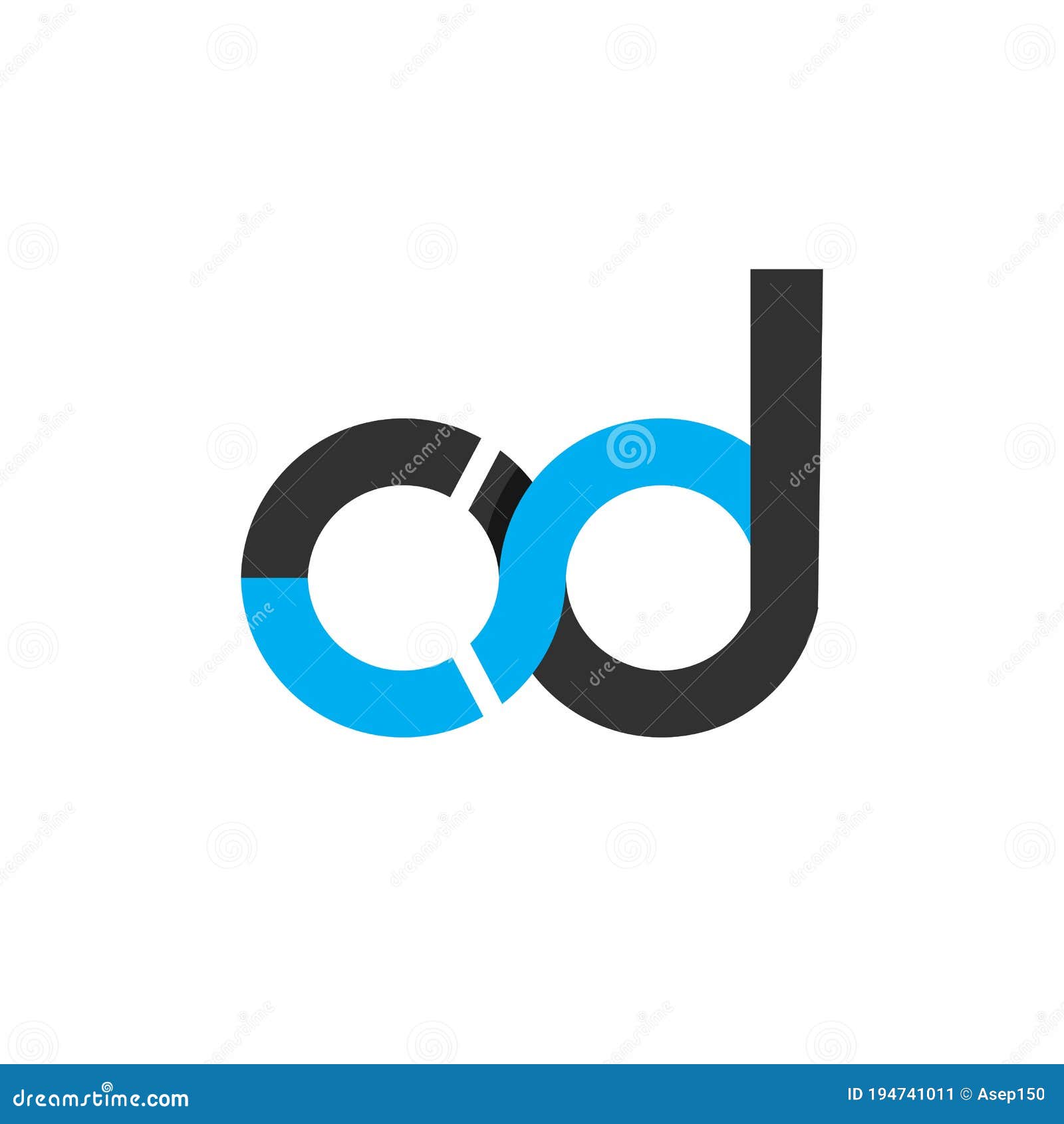 Cd, Od, Cxd, Do, Dc Initials Geometrical Rounded Logo and Vector Icon ...