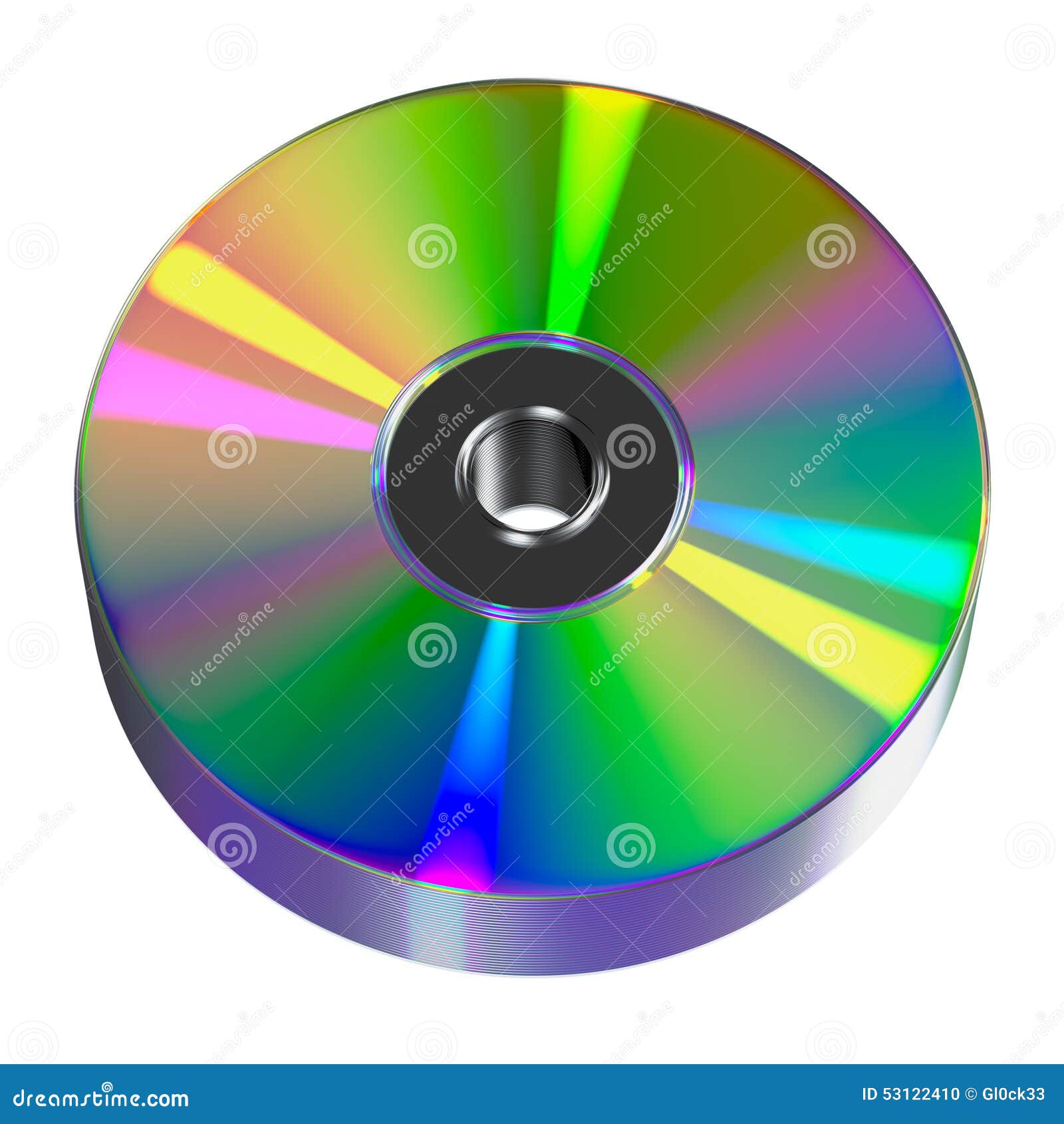 CD- Oder DVD-Scheibe Auf Weißem Hintergrund Stock Abbildung ...