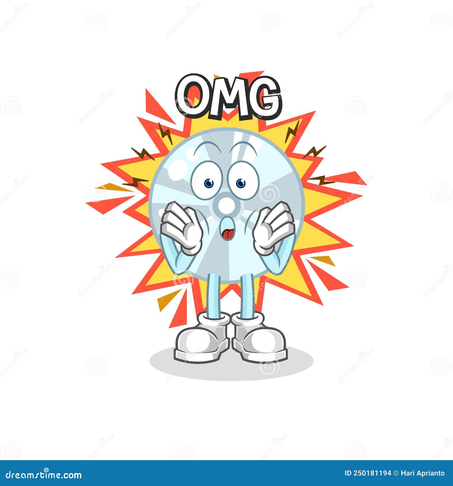 CD Oh My God Vector. Cartoon Character Stock Vector - Illustration of ...