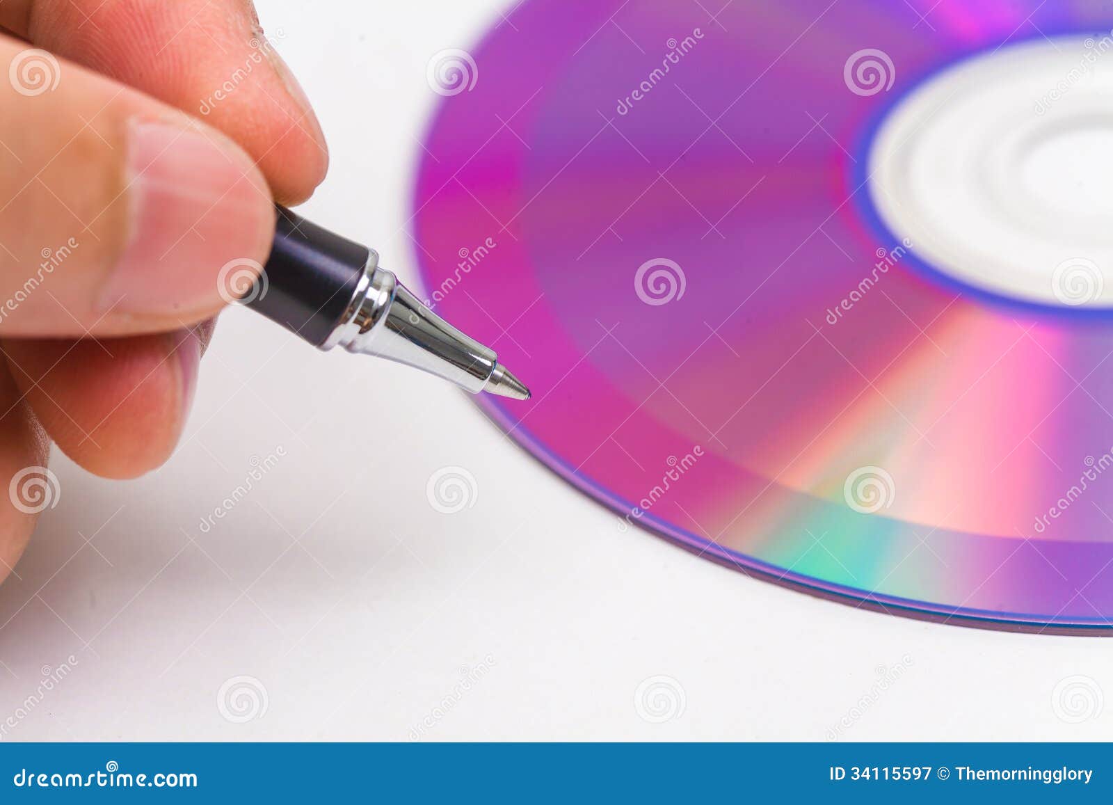 CD with Pen To the Hard Disk Stock Image - Image of backup, disk: 34115597