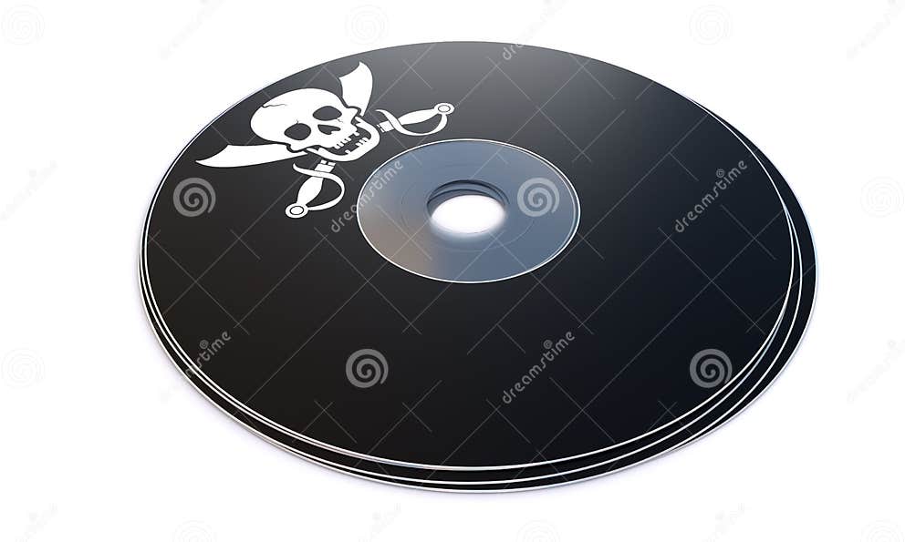 Cd with Pirated Software Concept Stock Illustration - Illustration of ...