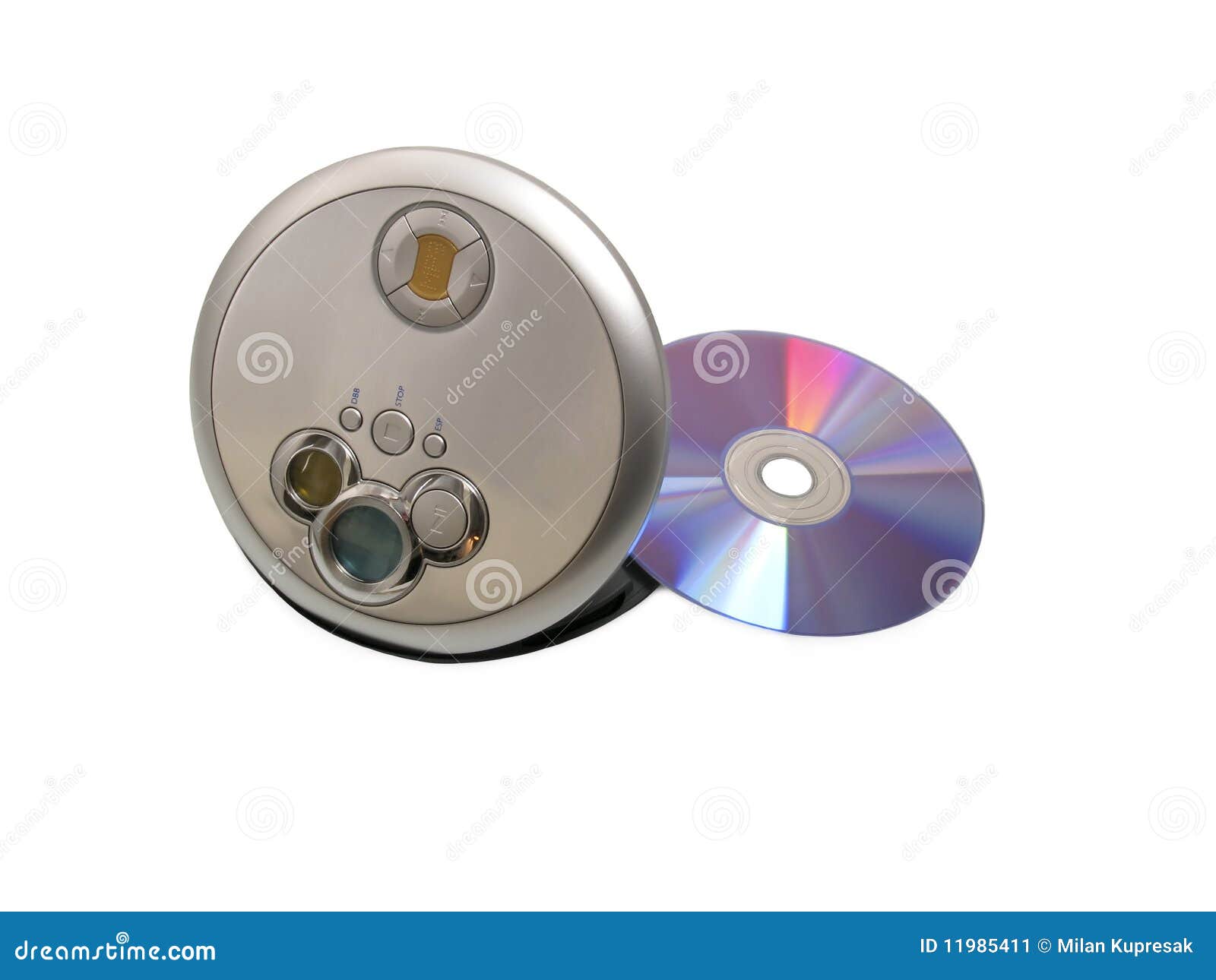 Red Discman Cd Player Isolated On White Background. Electronic Device ...