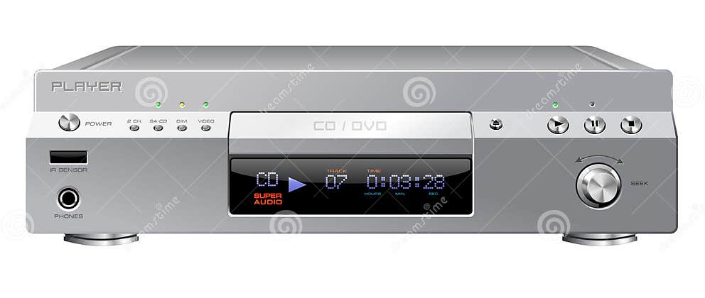 CD Player stock vector. Illustration of disk, music, stereo - 3453416