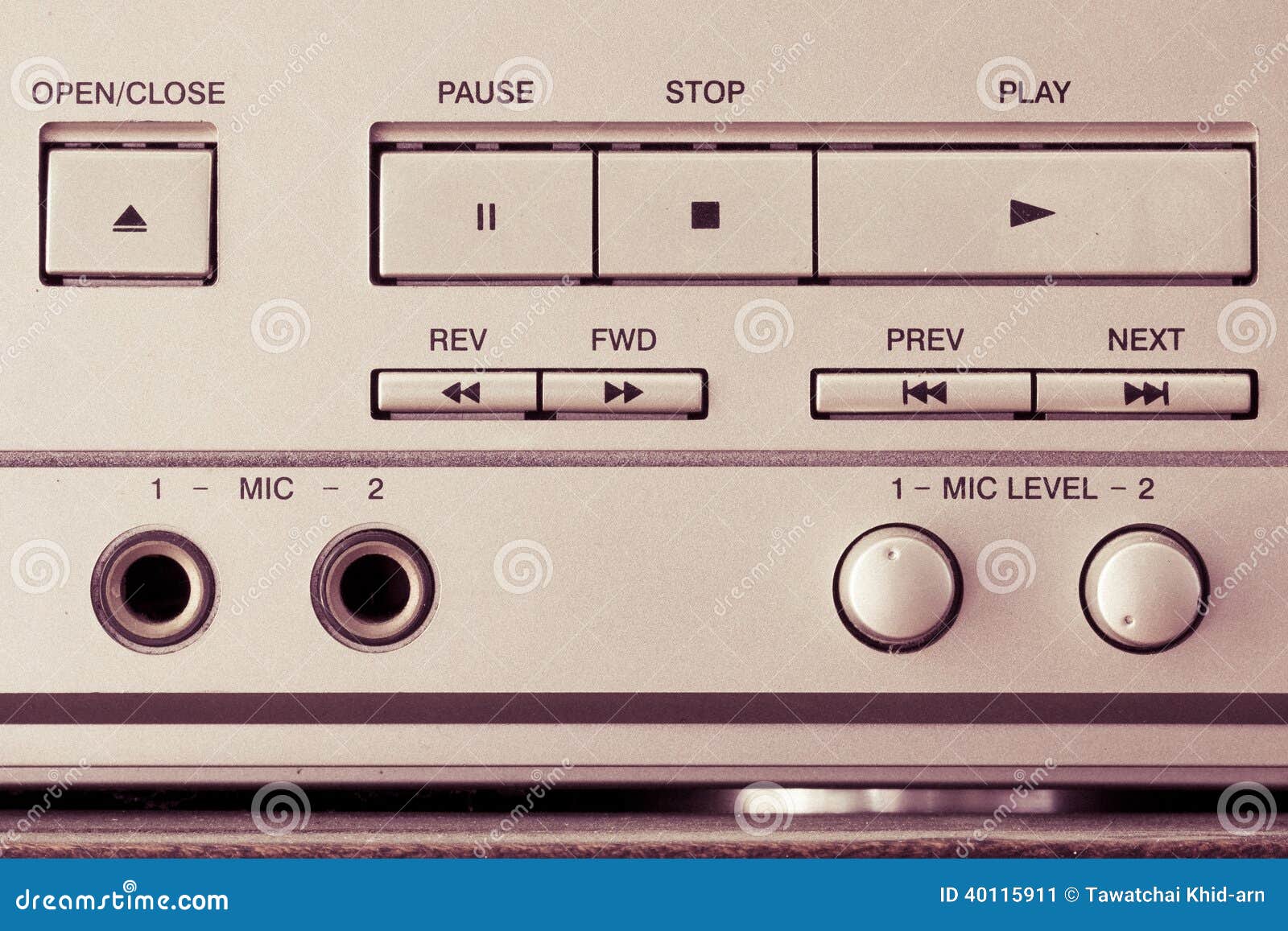 CD Player buttons, retro stock image. Image of player - 40115911