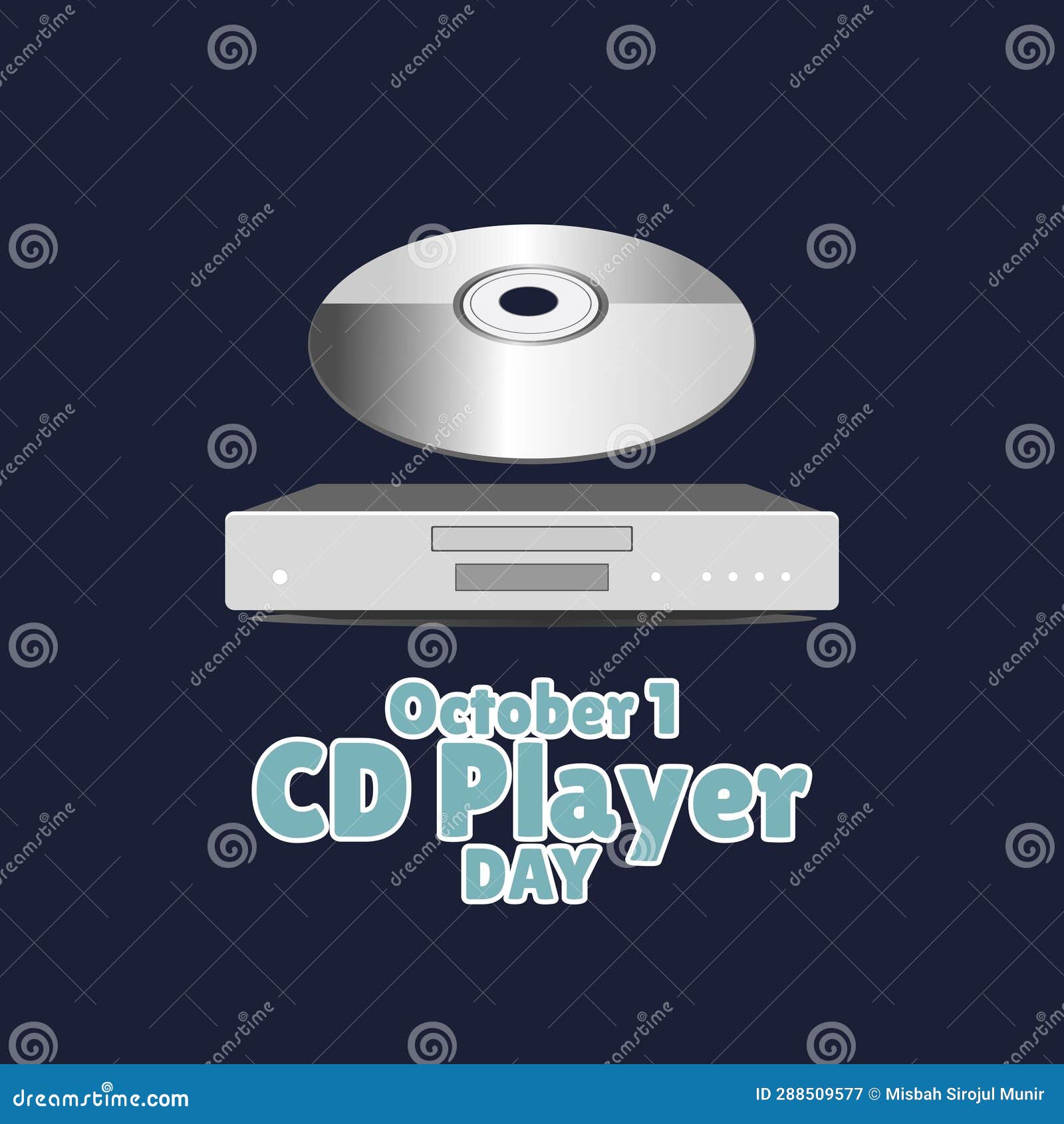 CD Player Day stock illustration. Illustration of logo - 288509577