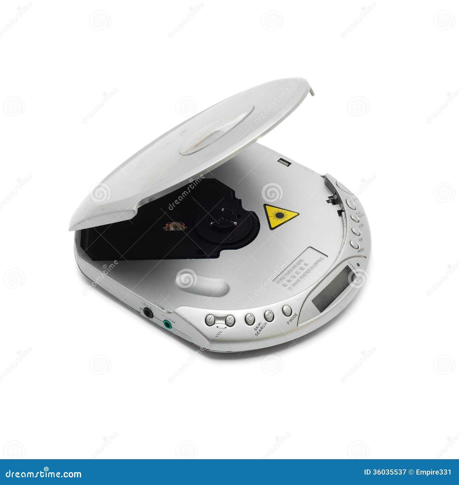 Red Discman Cd Player Isolated On White Background. Electronic Device ...