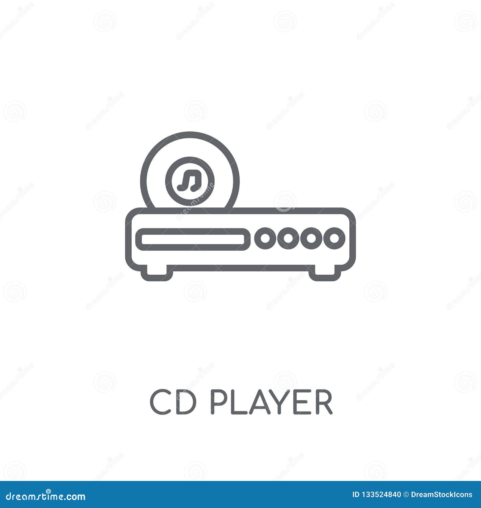 Cd Player Linear Icon. Modern Outline Cd Player Logo Concept on Stock ...