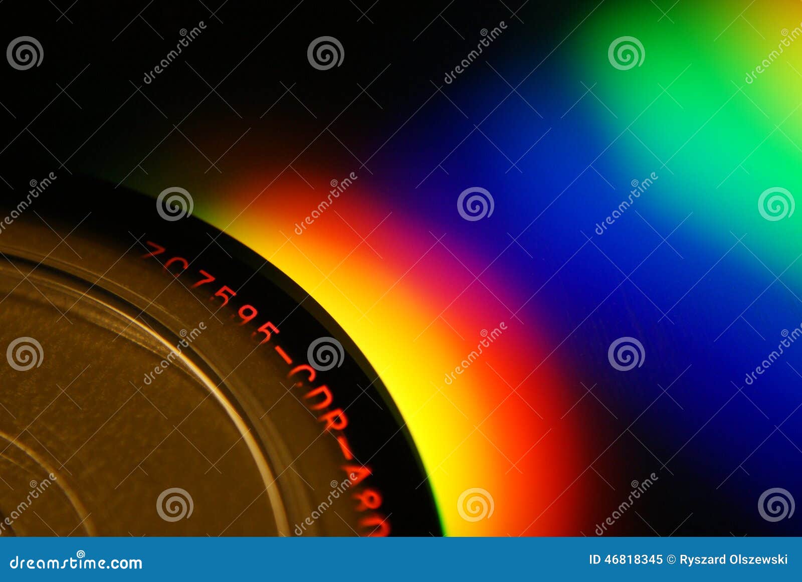 CD-R with Multicolor Rainbow Stock Image - Image of compact, data: 46818345