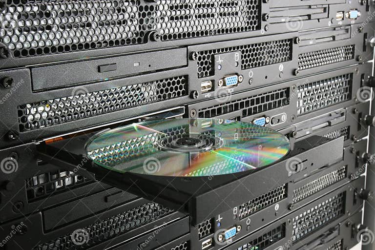 CD in the rack stock photo. Image of mounted, disk, appliance - 449042
