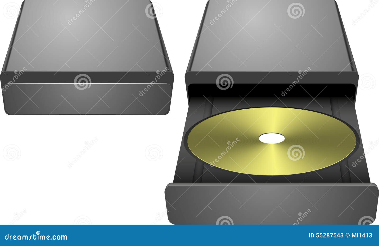 Cd rom stock vector. Illustration of positioning, isolated - 55287543