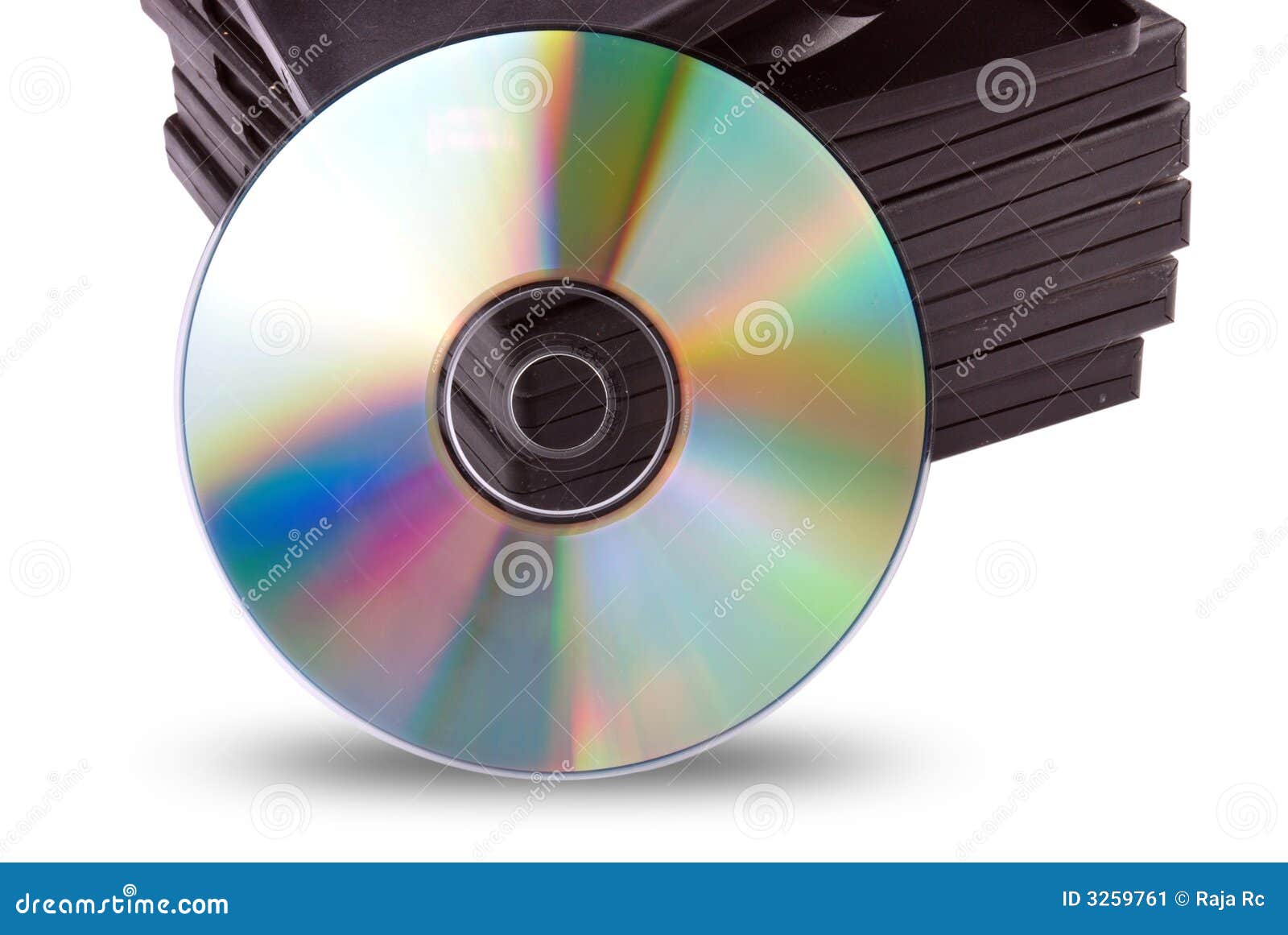 Cd-rom with black boxes stock image. Image of record, computing - 3259761