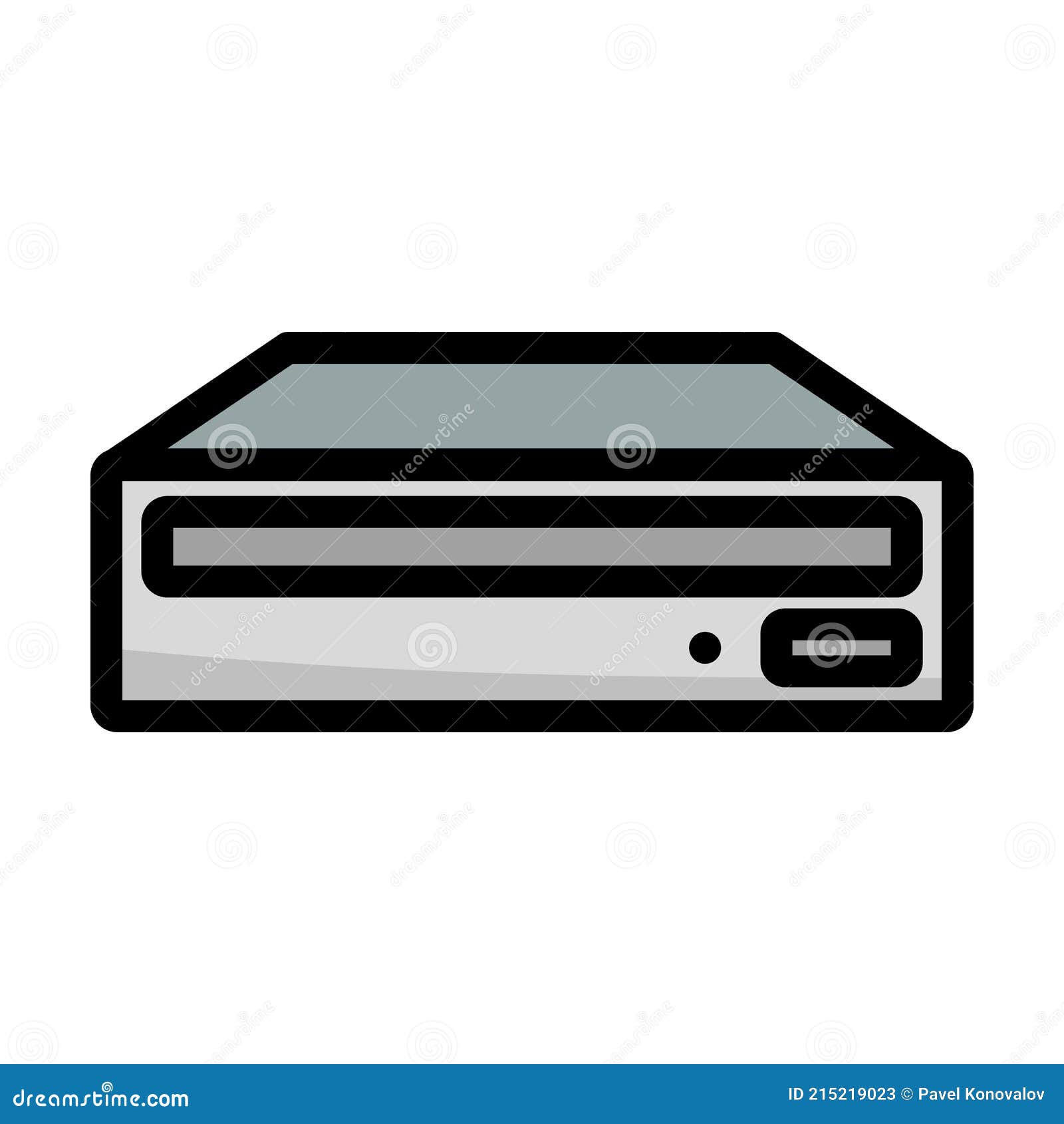 CD-ROM Icon stock vector. Illustration of compact, bold - 215219023