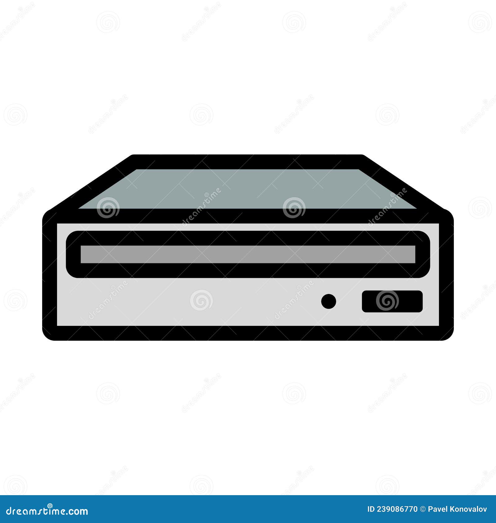 CD-ROM Icon stock vector. Illustration of eject, memory - 239086770