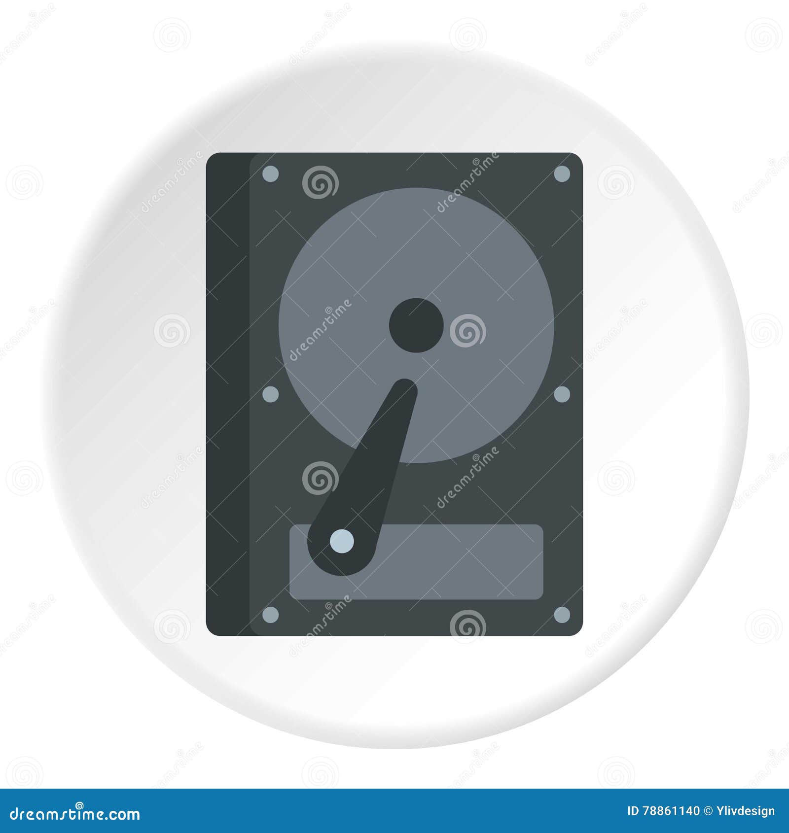 CD rom icon, flat style stock vector. Illustration of office - 78861140