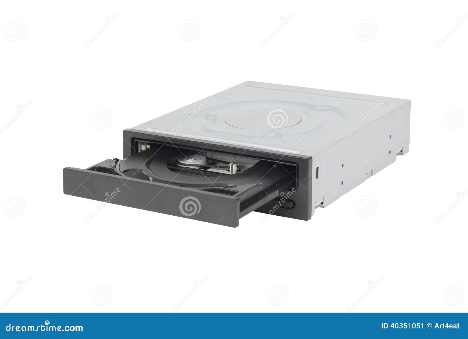 CD-ROM Reader Box on a White Background. Stock Image - Image of brown ...