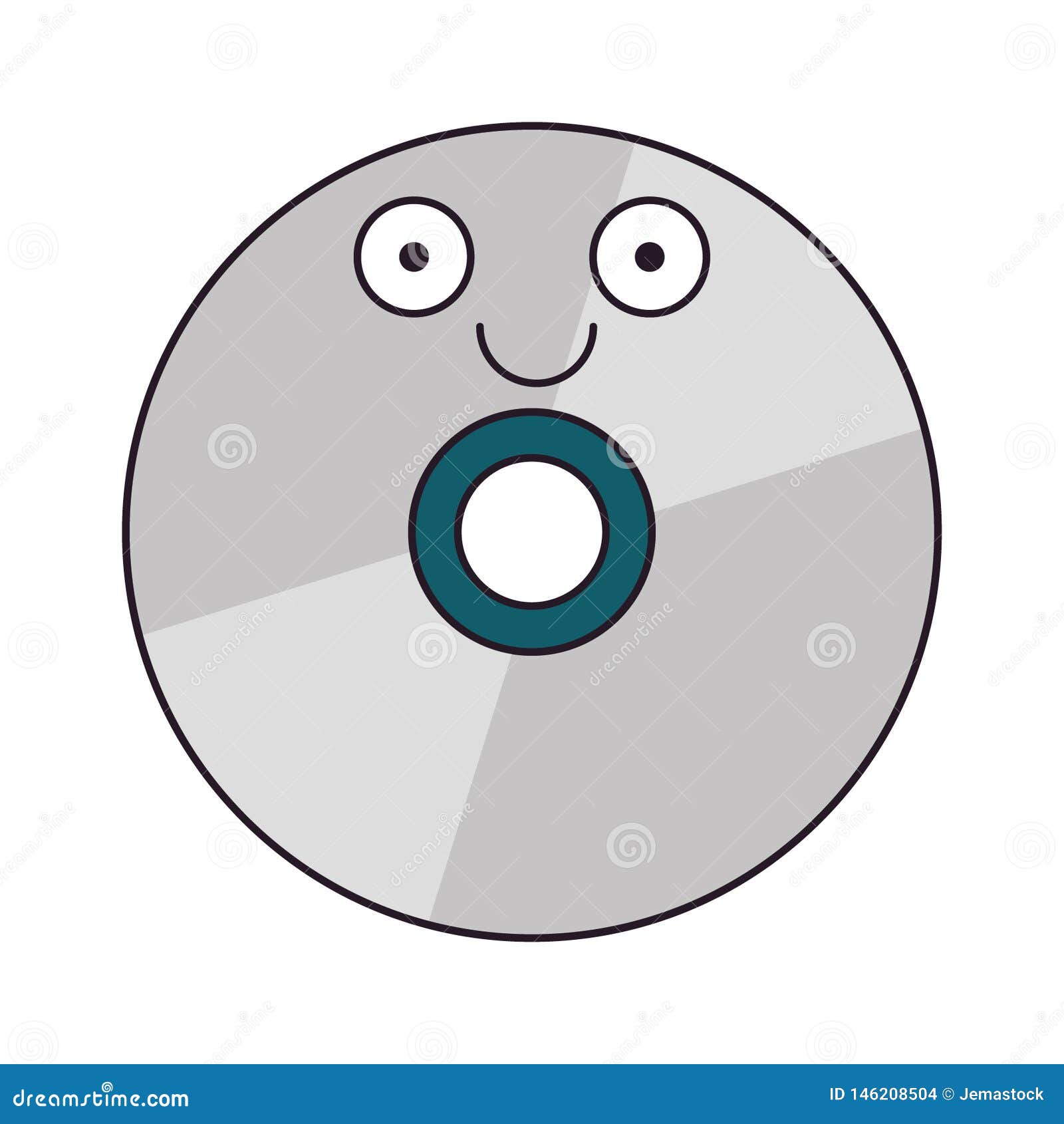 CD Rom Technology Cute Cartoon Stock Vector - Illustration of program ...