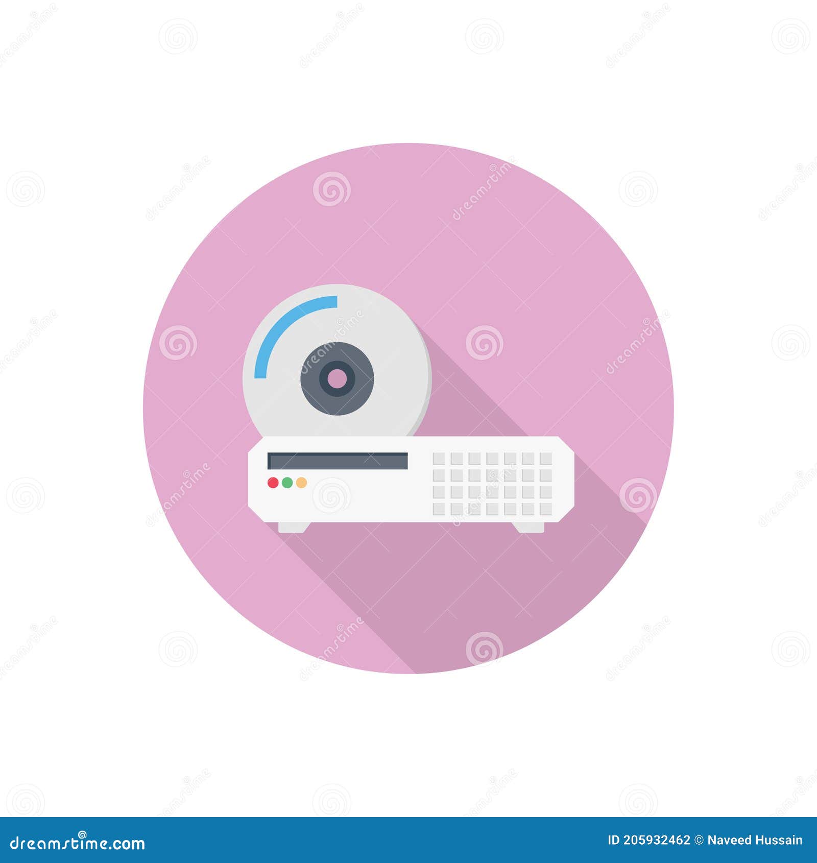 Cd Rom Vector Flat Colour Icon Stock Vector - Illustration of cdrom ...